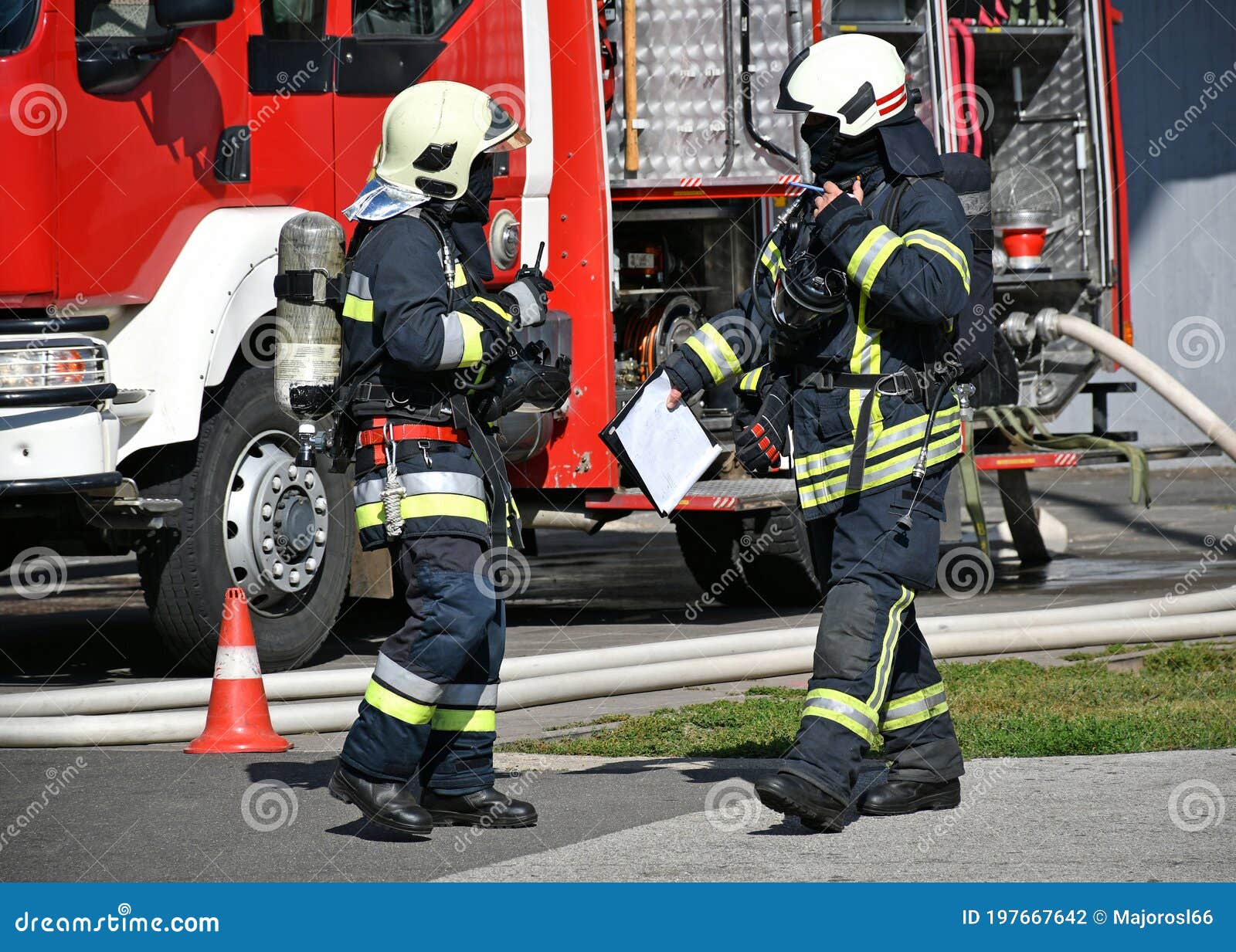 Firefighter at the Scene of a Fire Editorial Photography - Image of ...