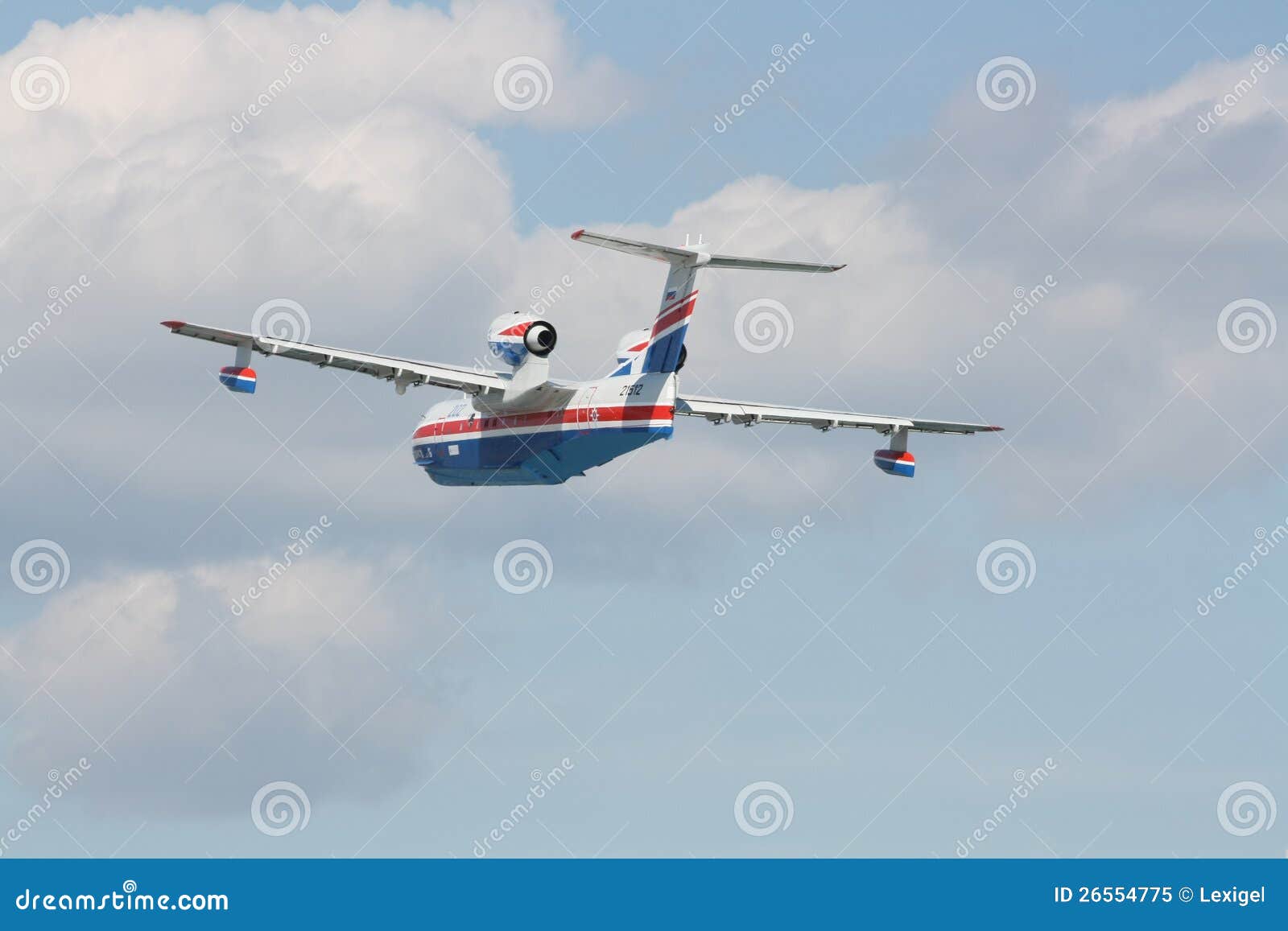 Firefighter Seaplane Be-200 in Flight Editorial Image - Image of ...