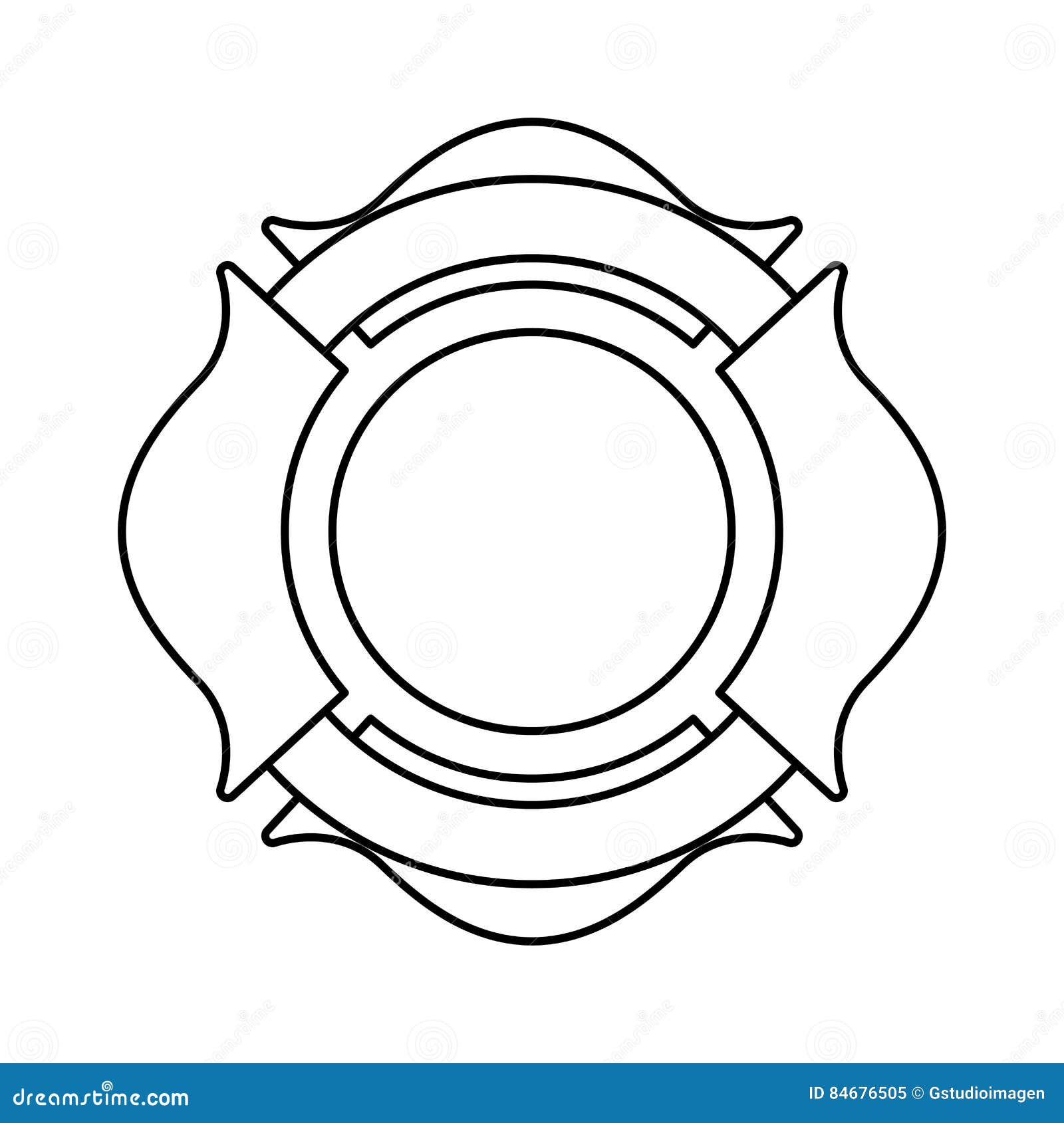 Firefighter Shield III Cartoon Vector | CartoonDealer.com #24326265