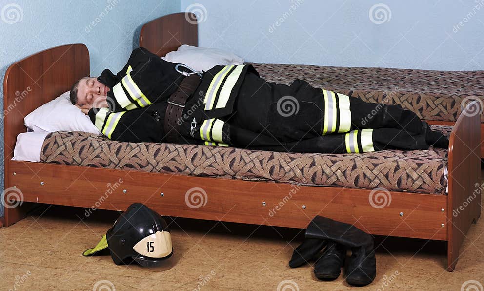 Firefighter sleeps stock image. Image of gear, black - 47276029