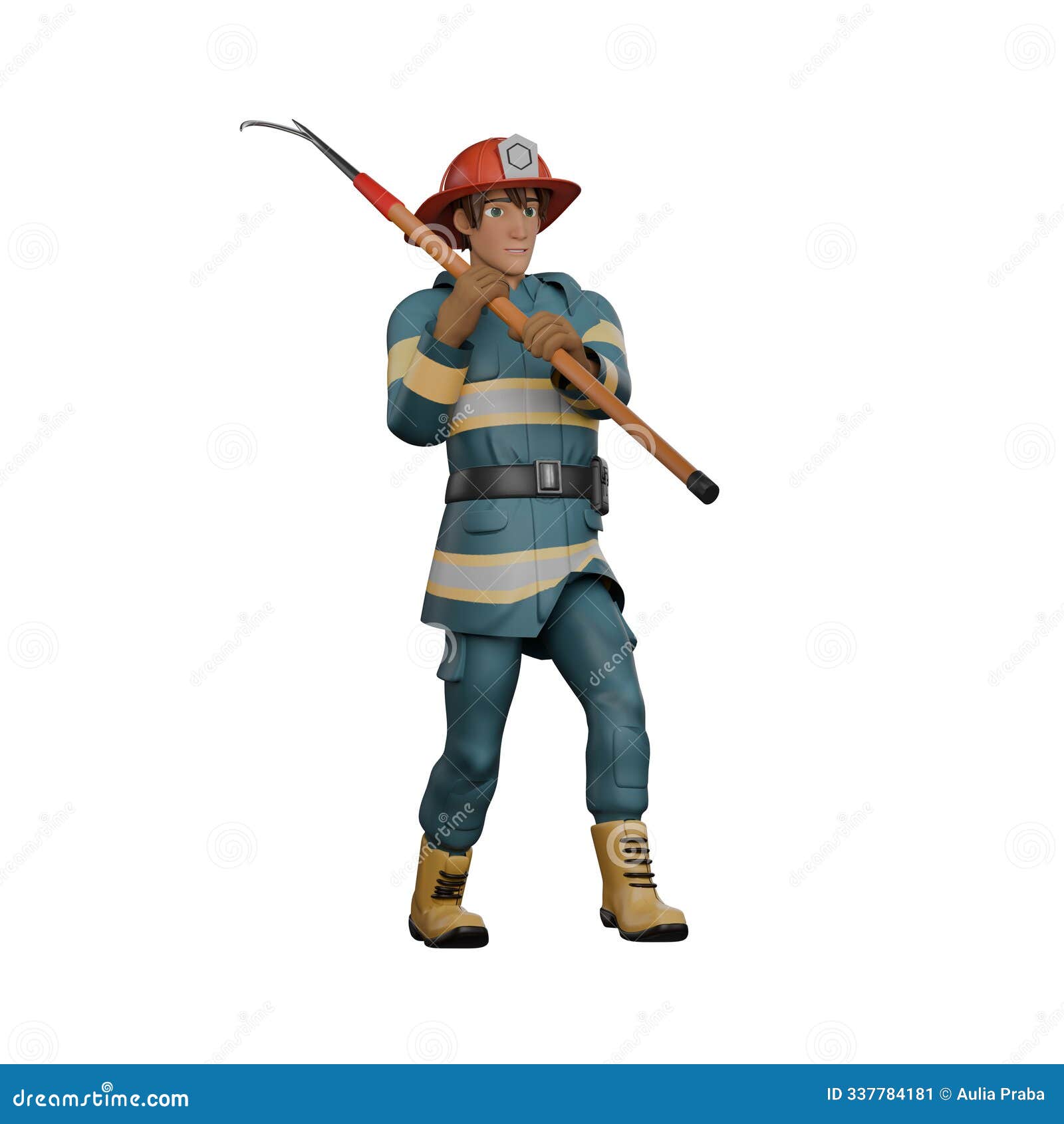 Firefighter In Action, Flames And Smoke Fill The Background, Explosion ...