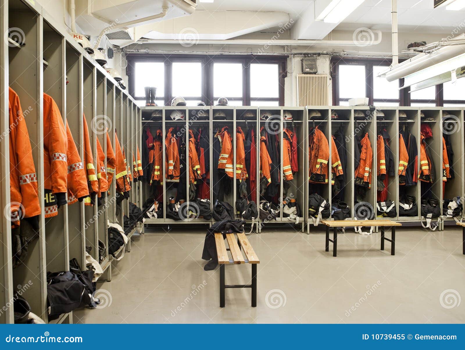 Firefighter suits stock image. Image of locker, reflective - 10739455