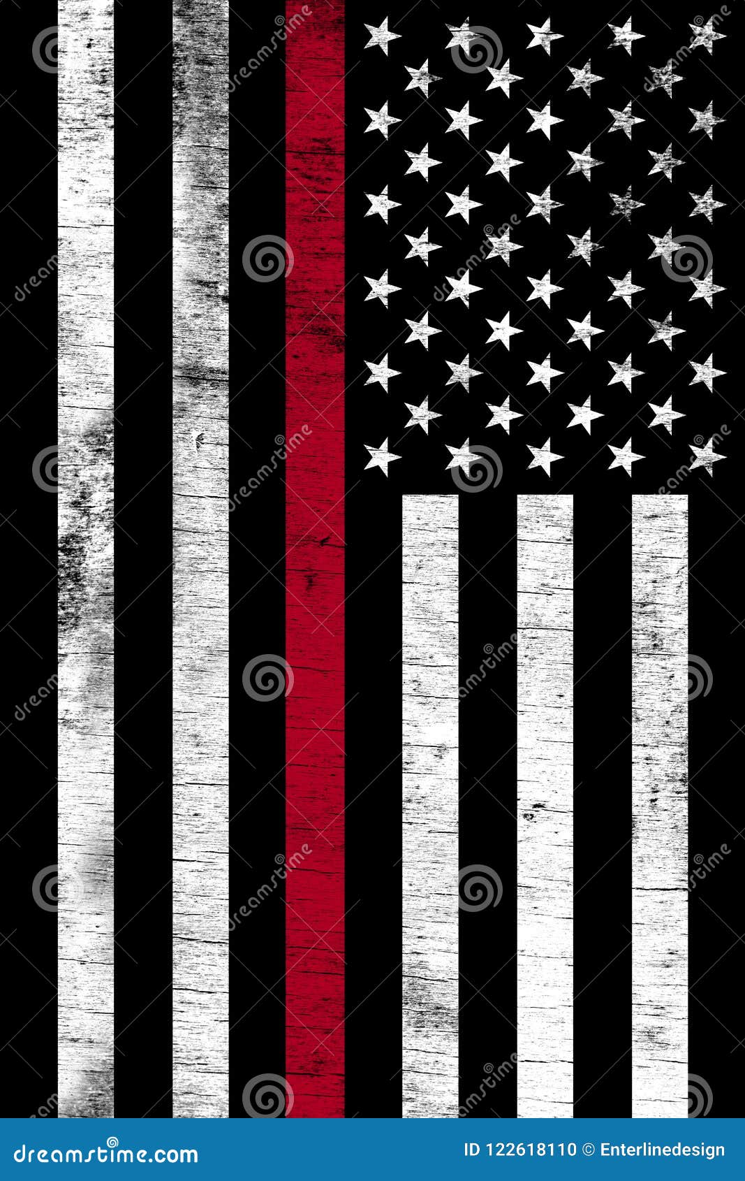 Firefighter Support Vertical Textured Flag Stock Illustration ...