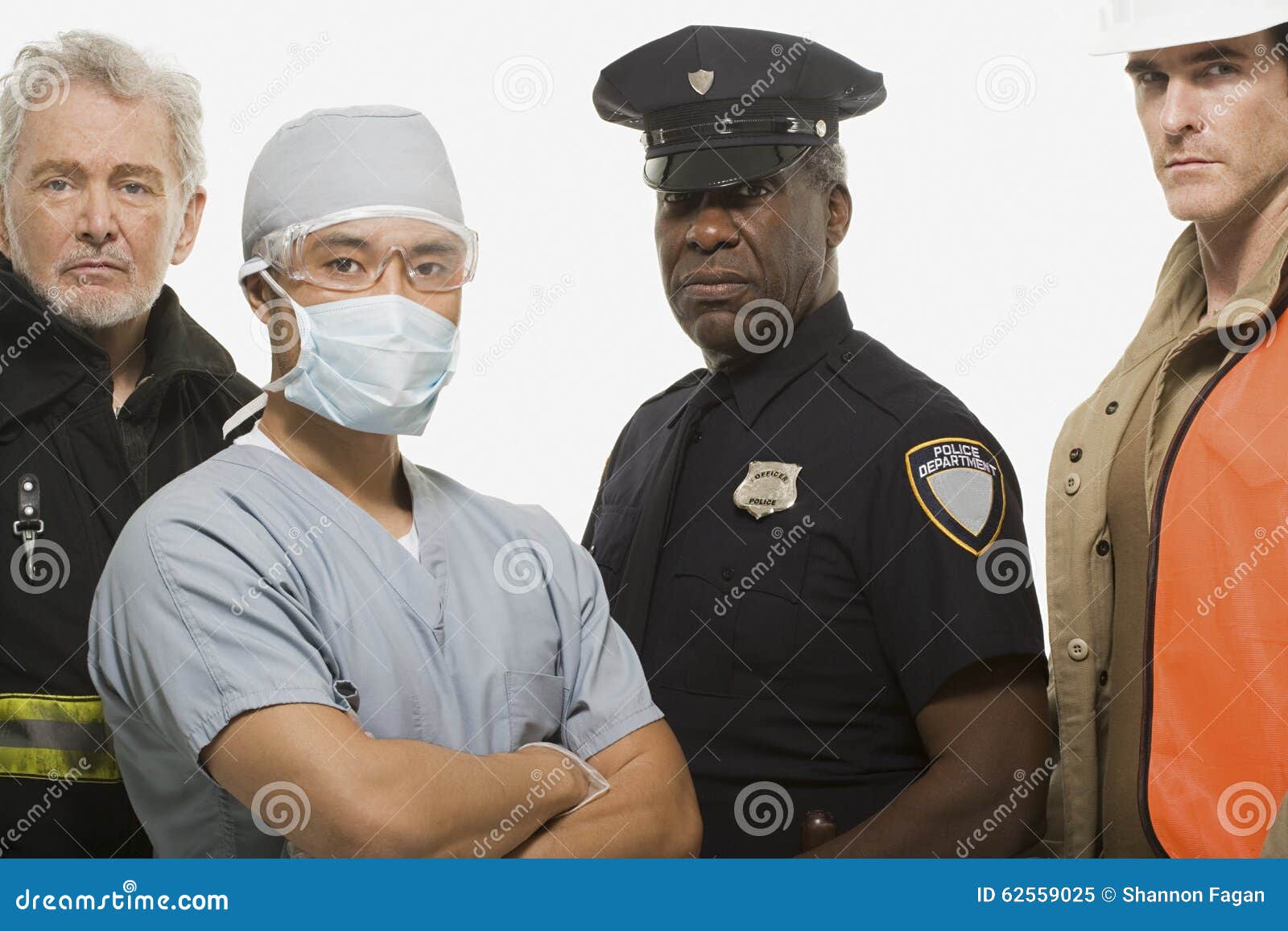 Real Firefighter With House On Fire In Background Royalty-Free Stock ...