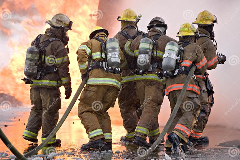 Firefighter Teamwork stock photo. Image of platoon, work - 3079644