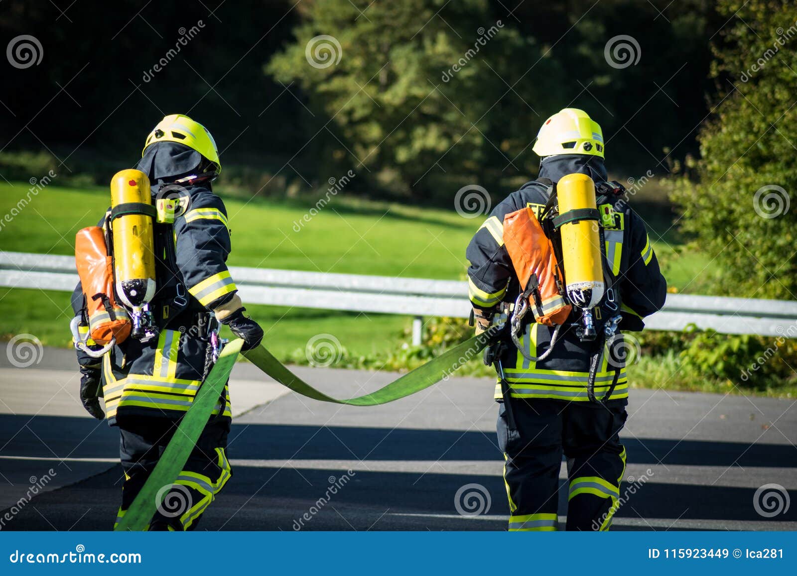 Firefighter Teamwork Successfully Completed The Firefighting Royalty ...