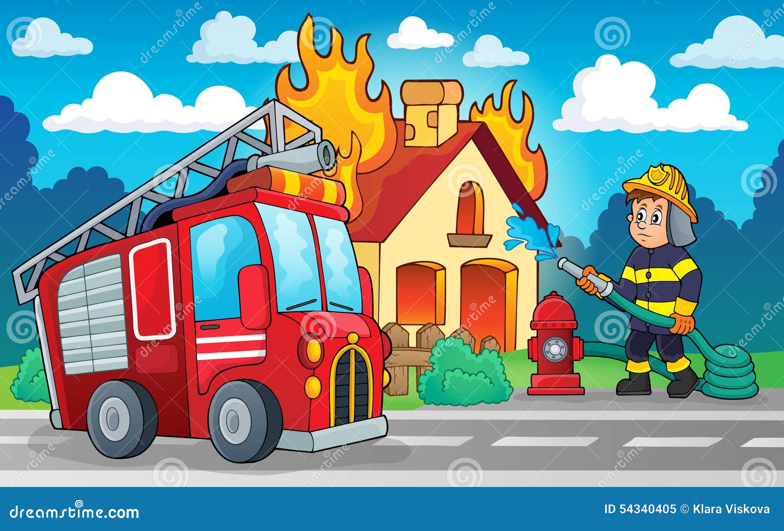 Firefighter theme image 4 stock vector. Illustration of assist - 54340405 Firefighter theme image 4 stock vector. Illustration of assist - 54340405
