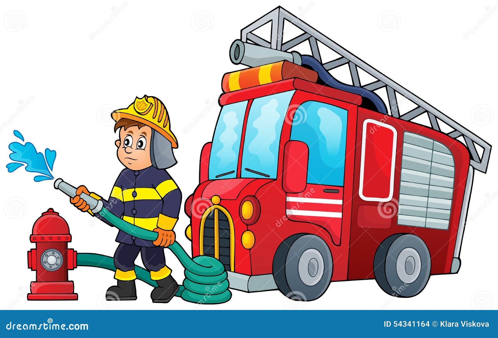 Firefighter theme image 3 stock vector. Illustration of assistance ...