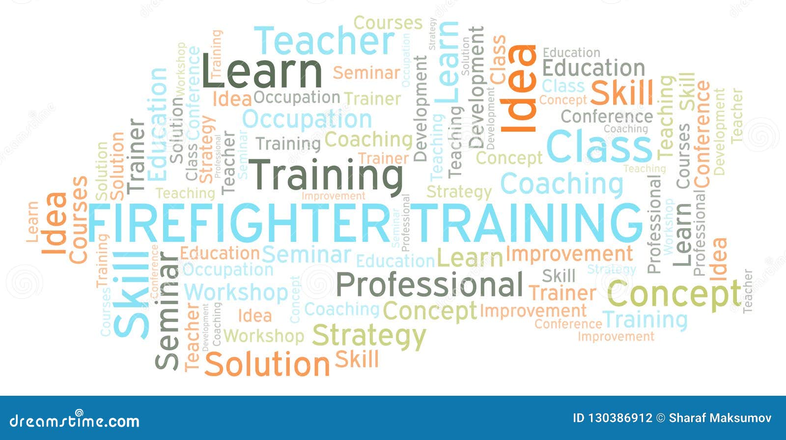 Firefighter Training Word Cloud. Stock Illustration - Illustration of ...