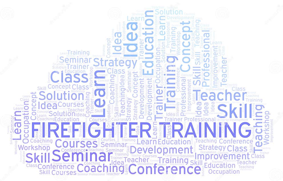 Firefighter Training Word Cloud. Stock Illustration - Illustration of ...
