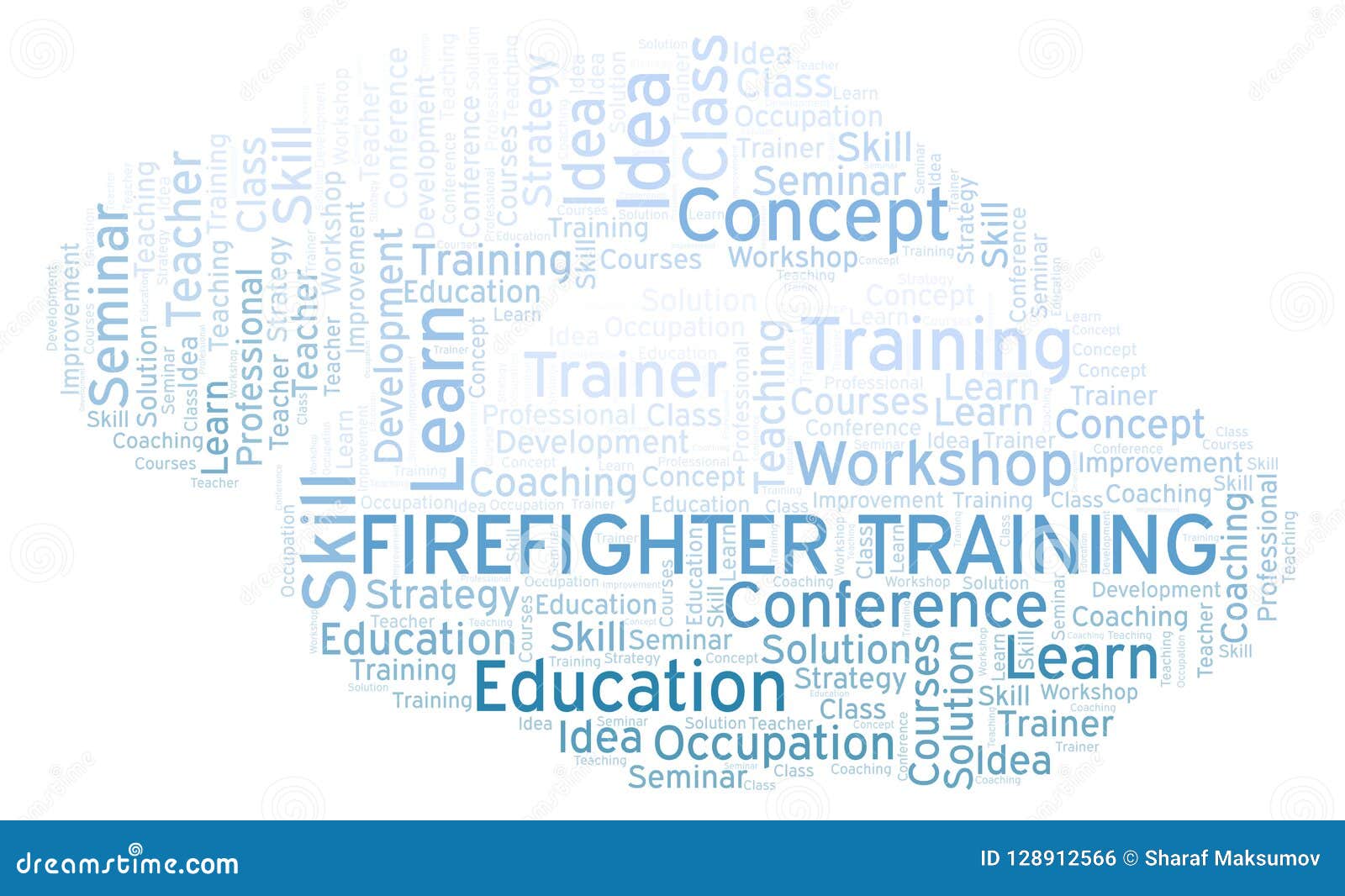 Firefighter Training Word Cloud. Stock Illustration - Illustration of ...