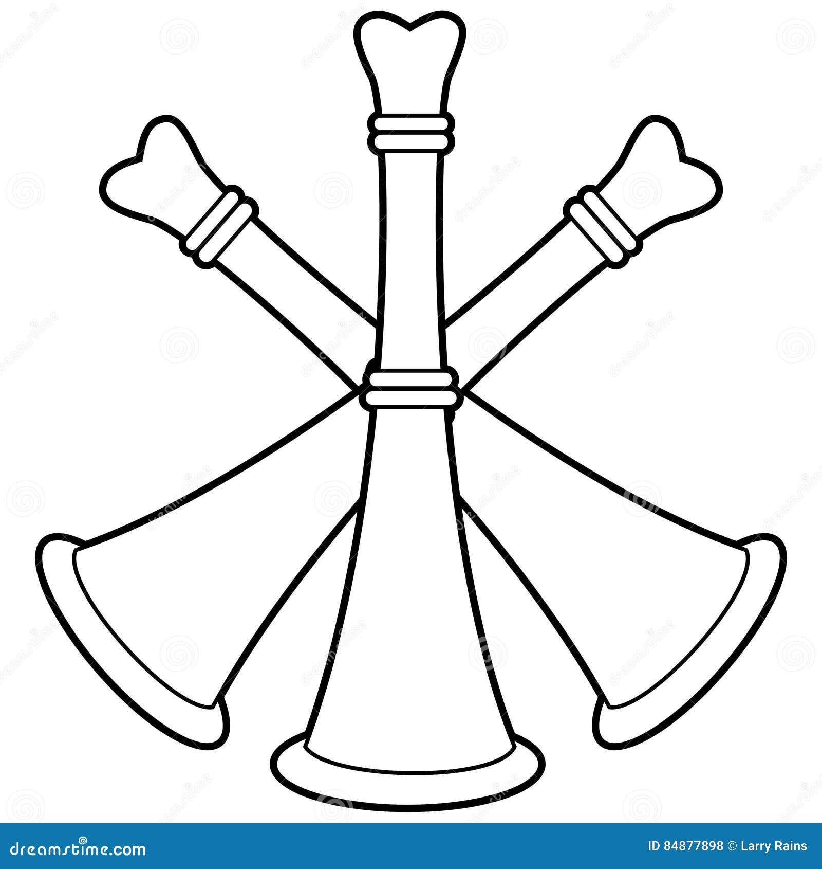 Firefighter Bugle Badge Illustration Cartoon Vector | CartoonDealer.com ...