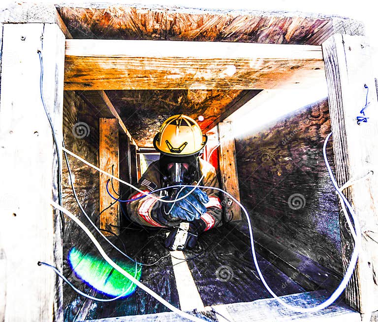 Firefighter in Tunnel editorial image. Image of trapped - 134322680