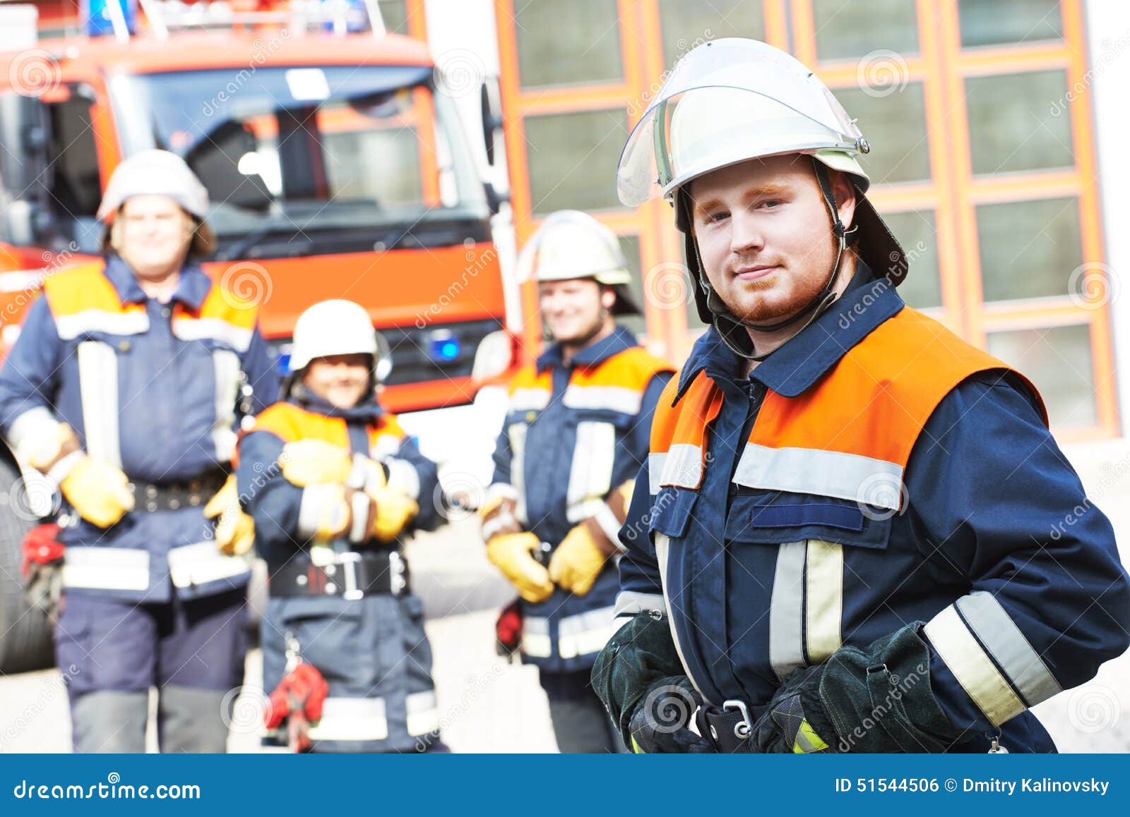 Firefighter stock photo. Image of occupation, engine - 51544506