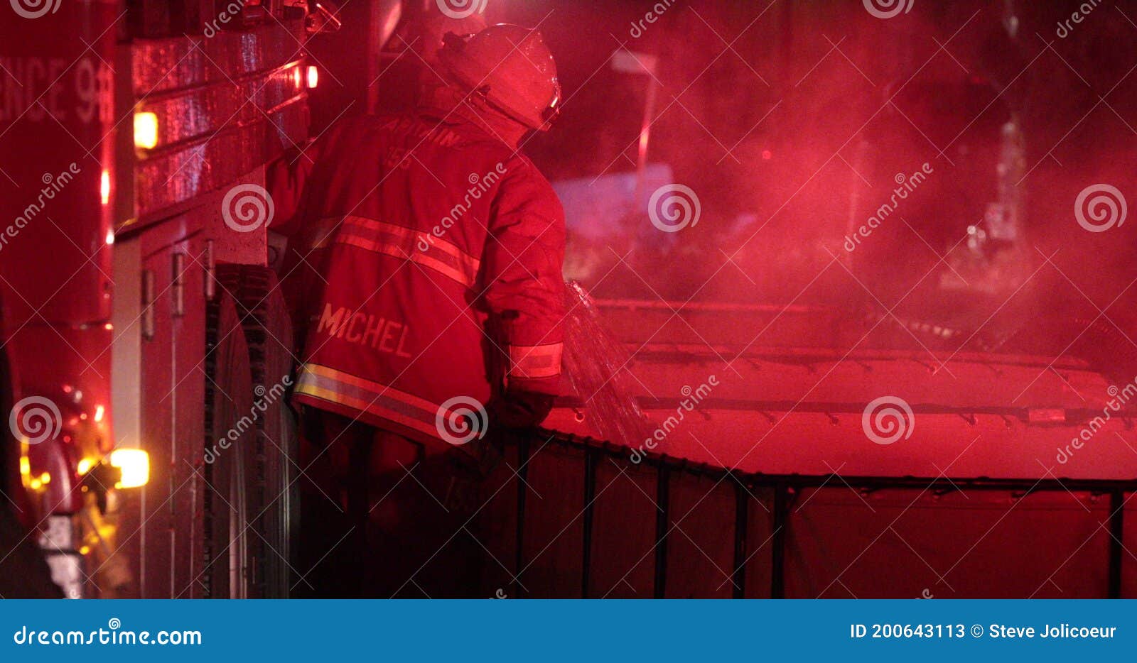 Firefighter Using Tanker for Drop Water in Pool Stock Video - Video of ...