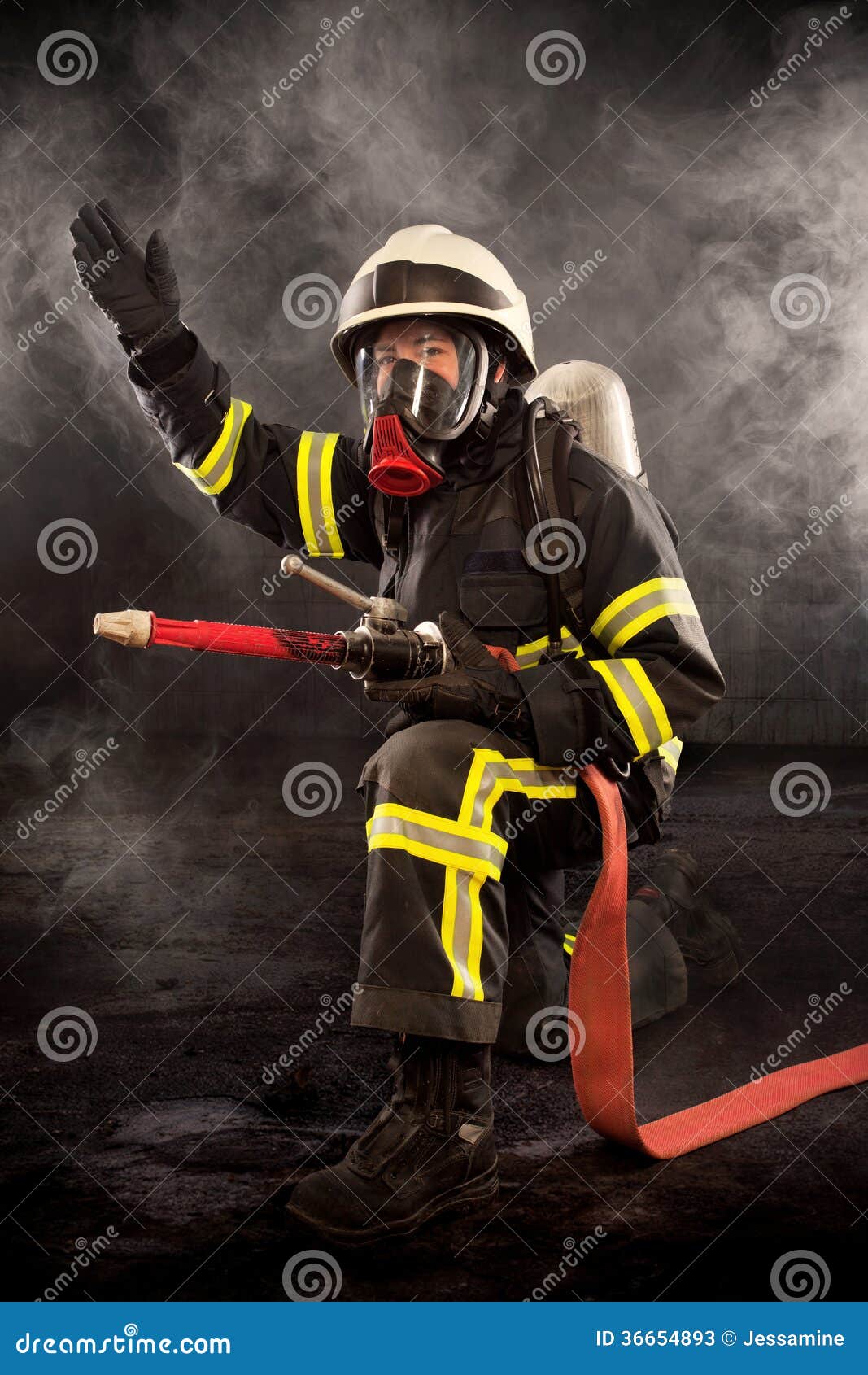 Firefighter at work stock image. Image of rescue, dangerous - 36654893