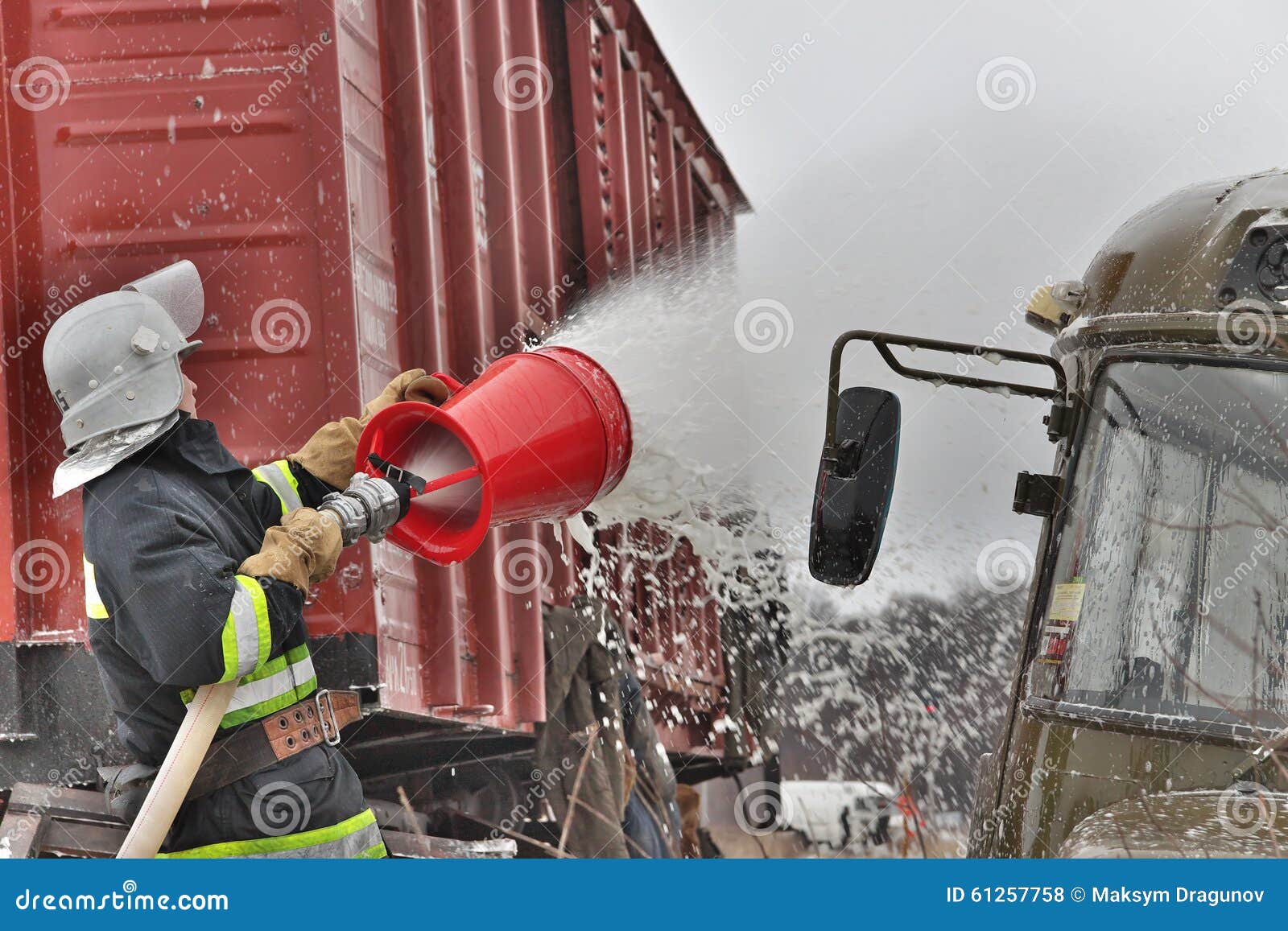 Firefighter at work editorial stock photo. Image of firefighter - 61257758