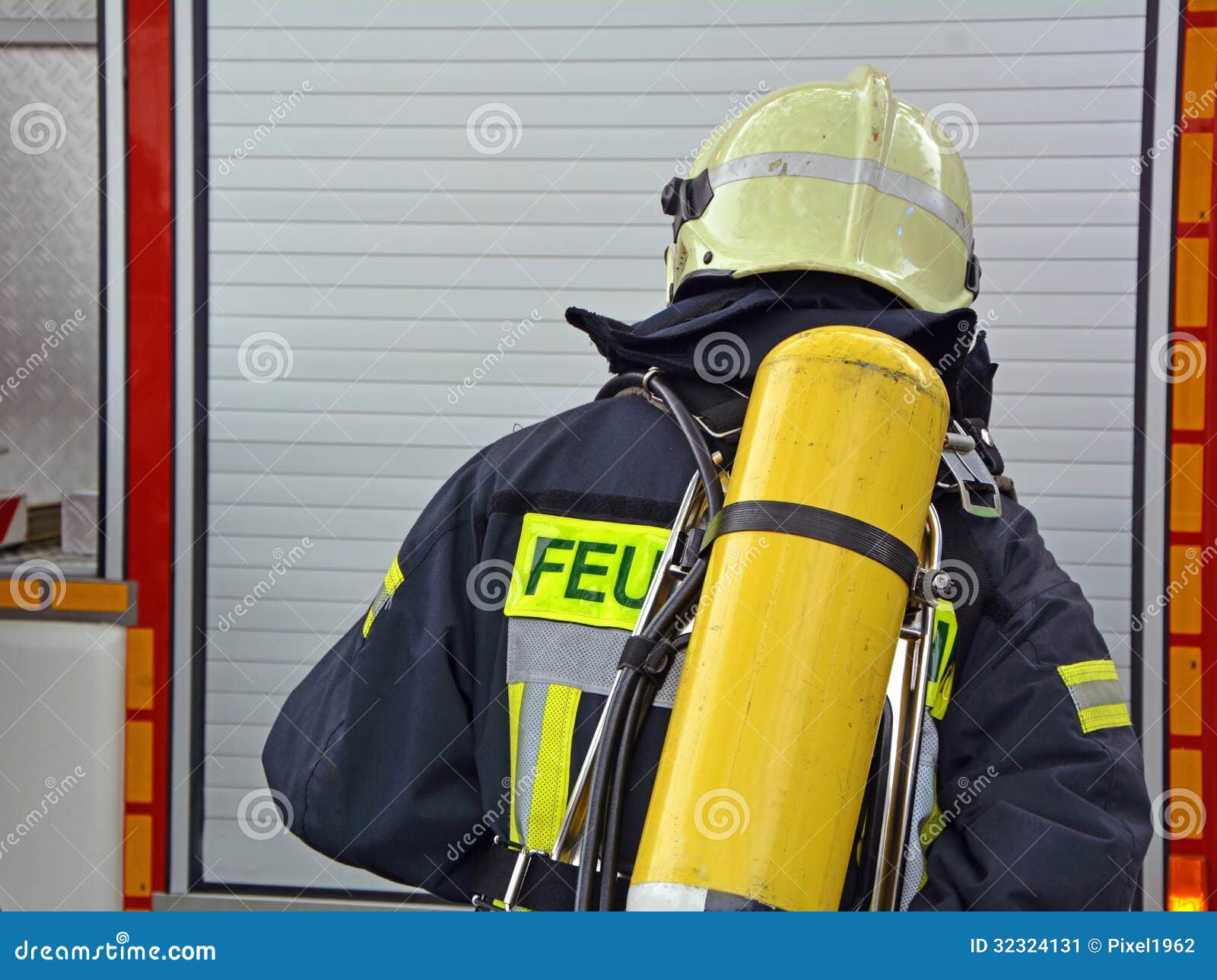 Firefighter at work stock image. Image of department - 32324131