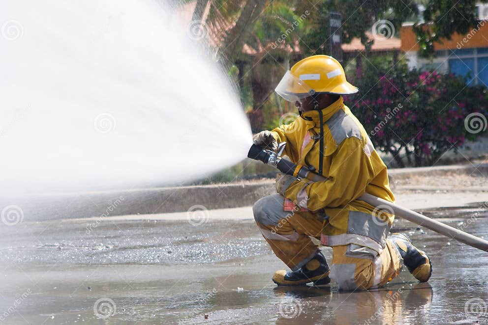 Firefighter Working stock photo. Image of male, help - 26597816