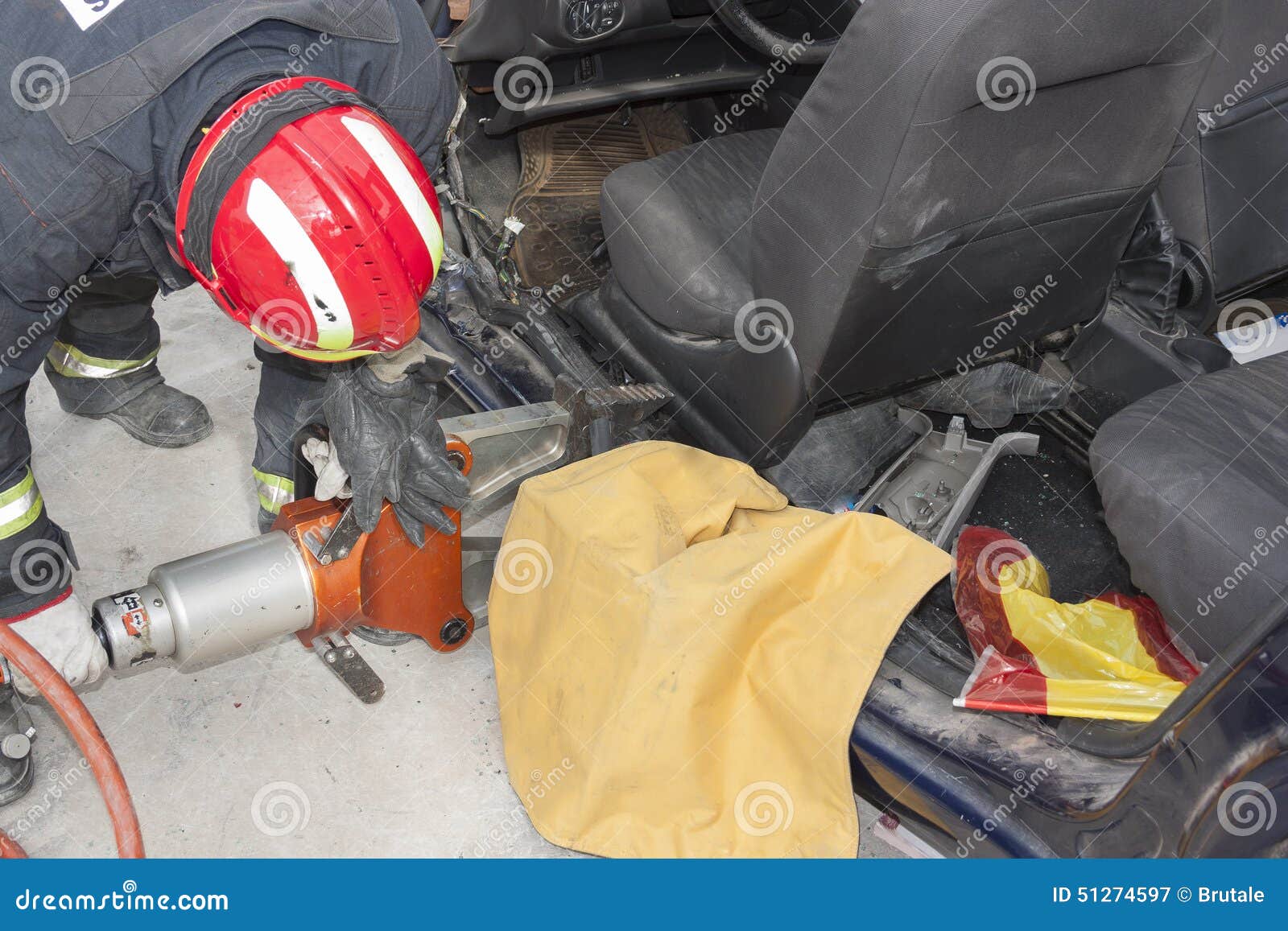 Firefighter working stock image. Image of teamwork, rescue - 51274597