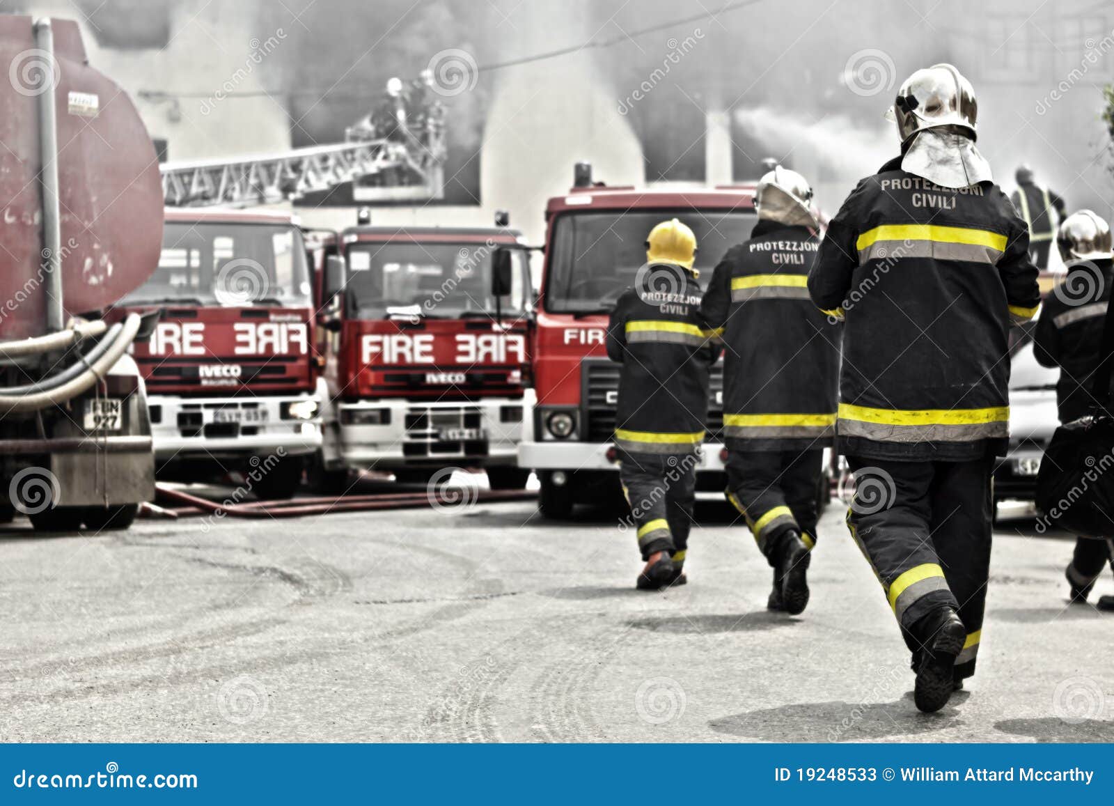 Firefighters editorial stock photo. Image of factory - 19248533