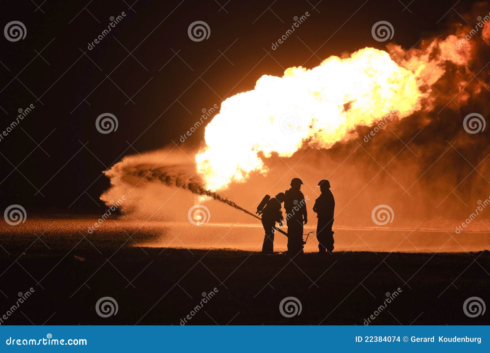 Firefighters in action stock photo. Image of industry - 22384074