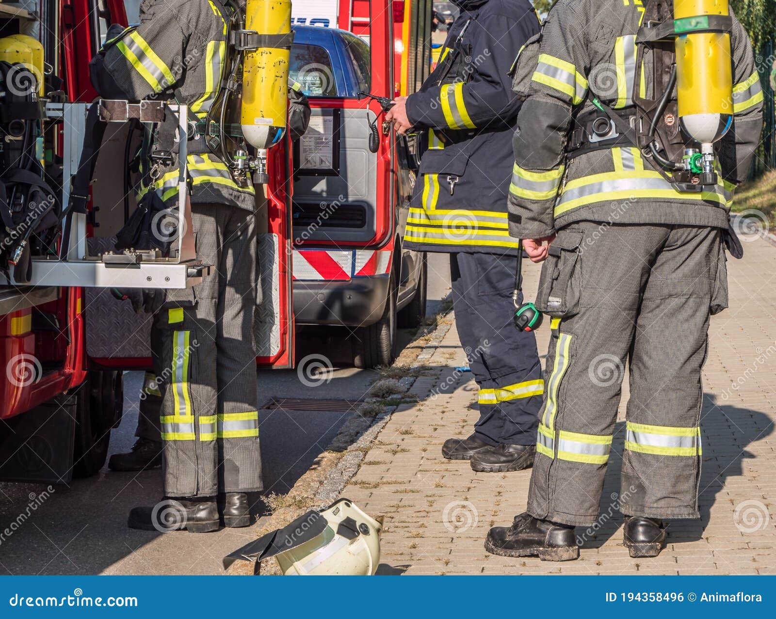 Firefighters in Action in Germany Stock Photo - Image of firefighter ...