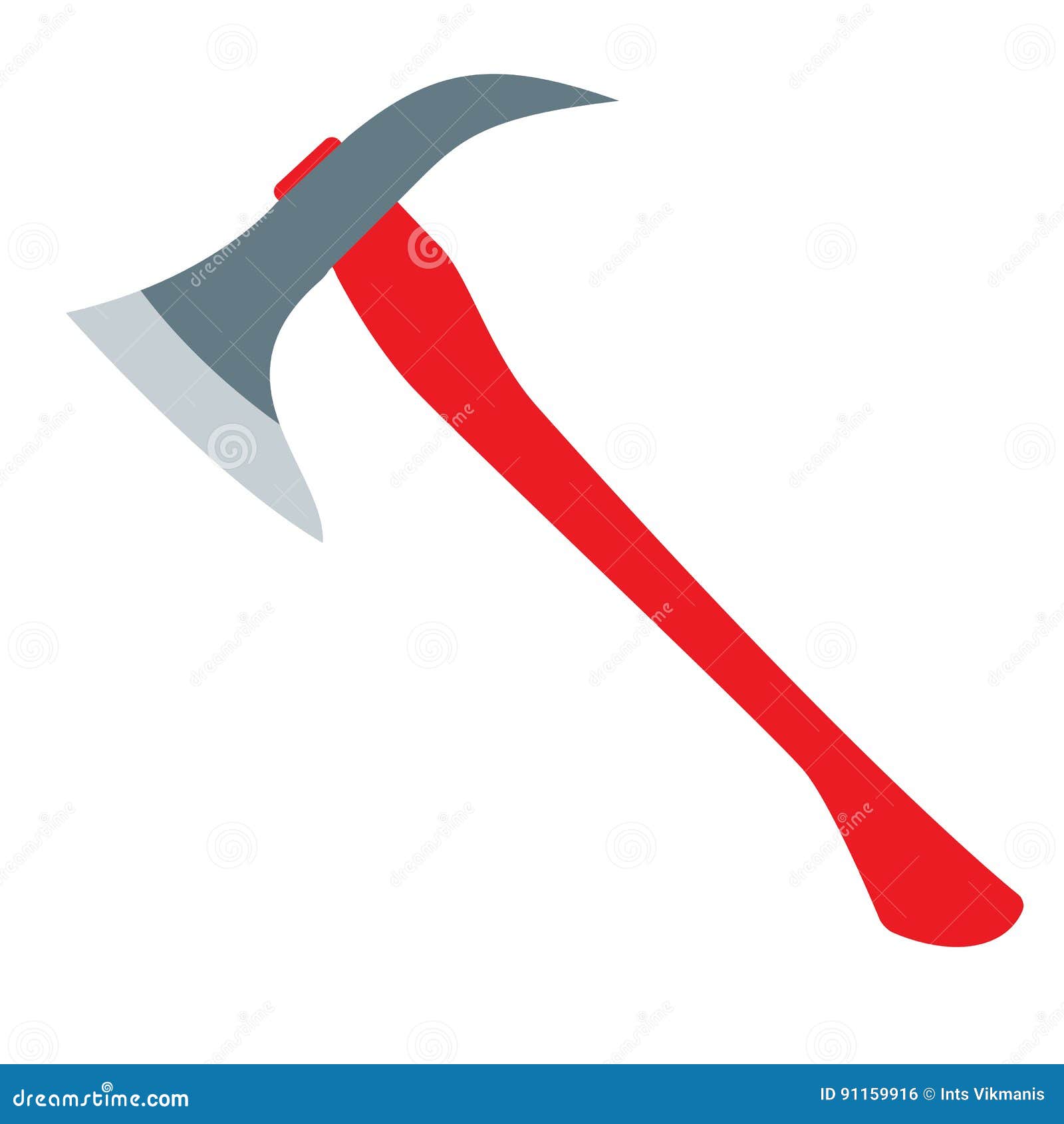 Firefighters Axe with Red Handle Stock Vector - Illustration of vector ...