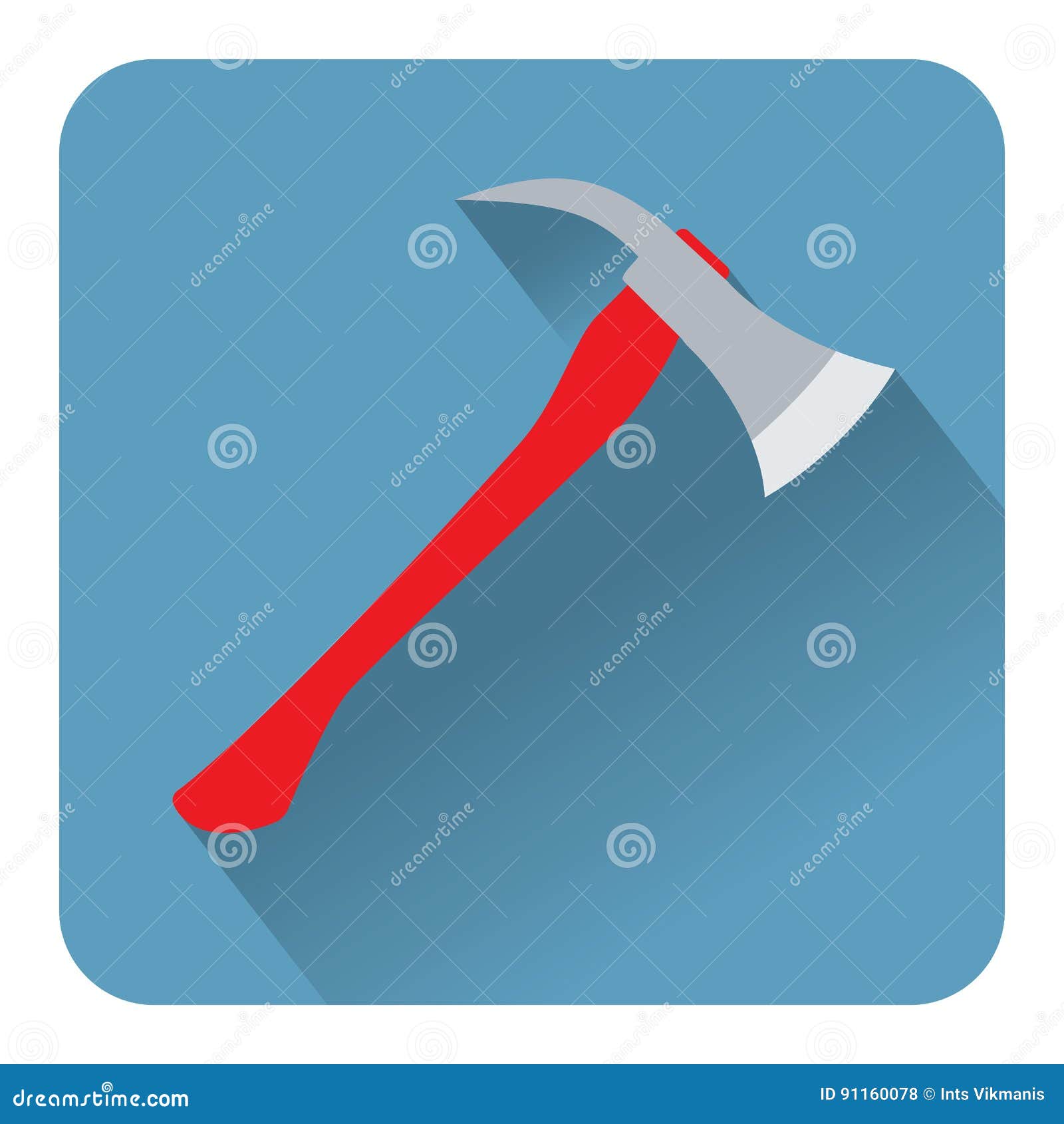 Firefighters Axe with Red Handle Stock Vector - Illustration of danger ...