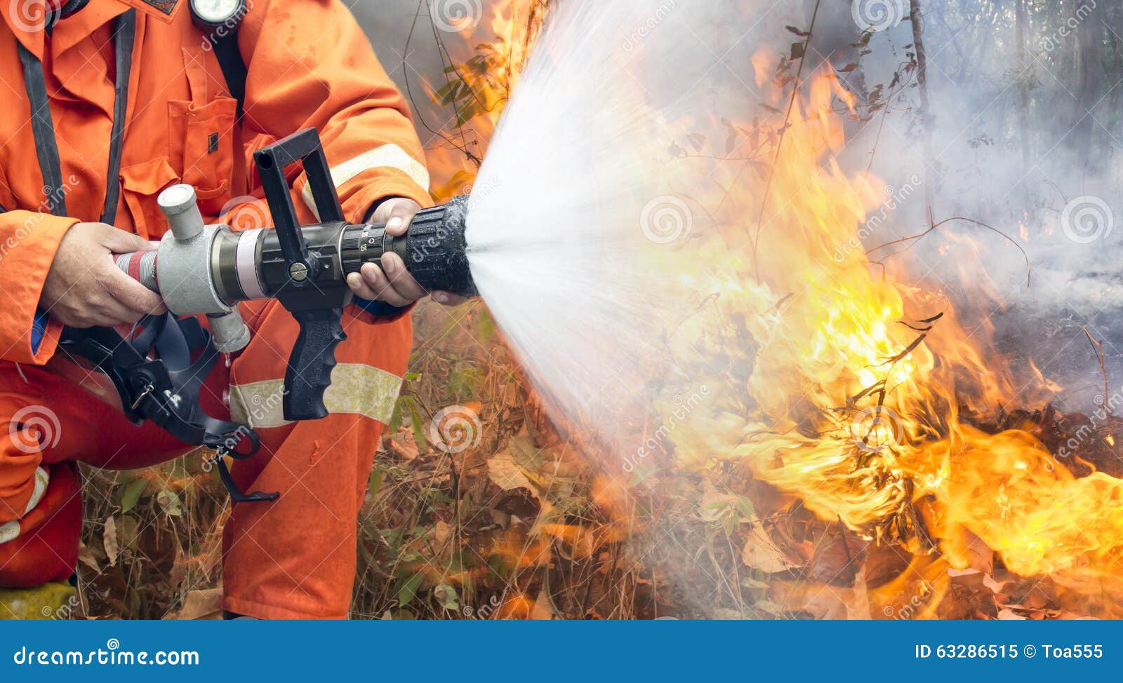 Firefighters Battle a Wildfire Stock Image - Image of heat, destruction ...