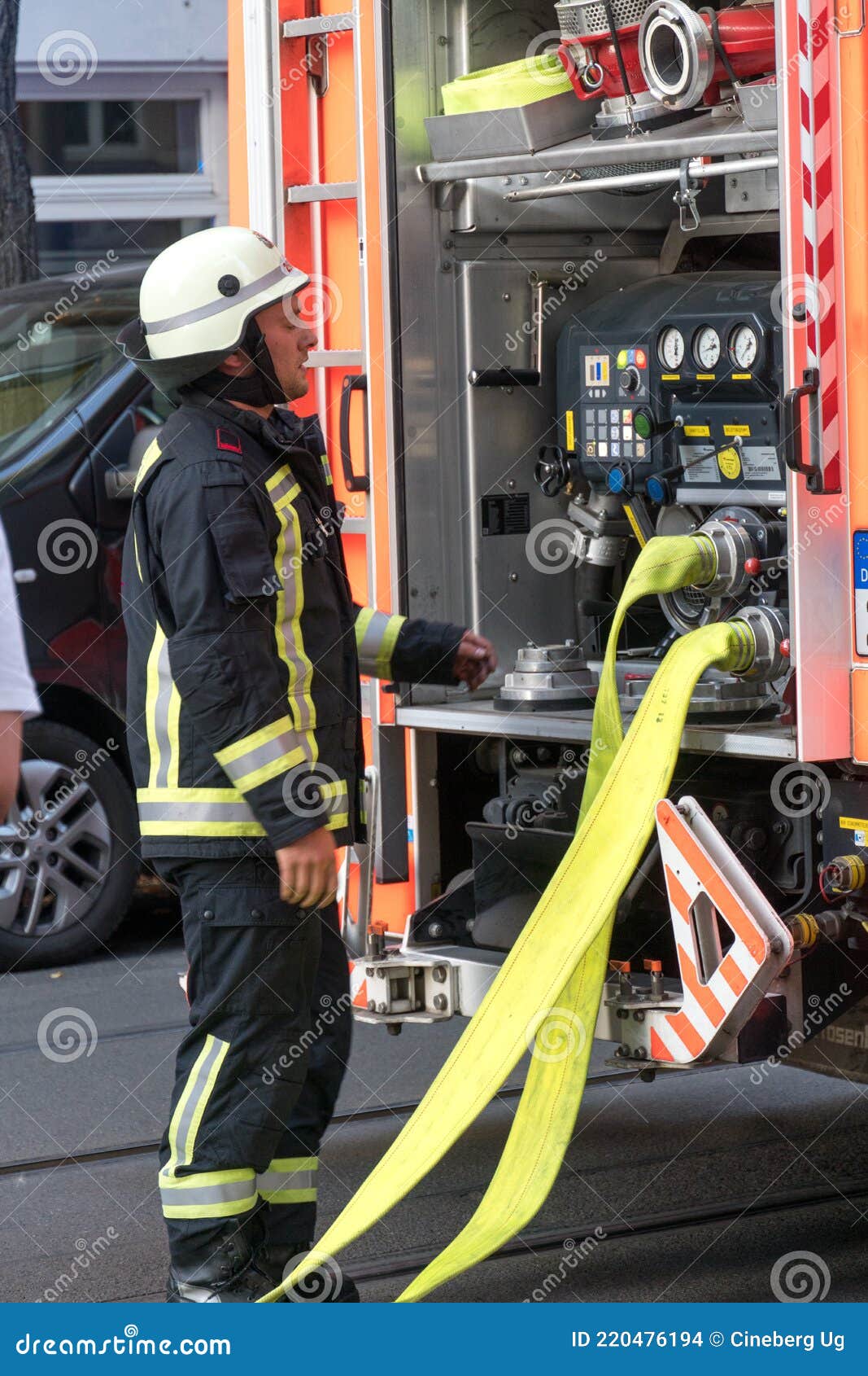 Firefighters, Berlin, Germany Editorial Stock Image - Image of engine ...