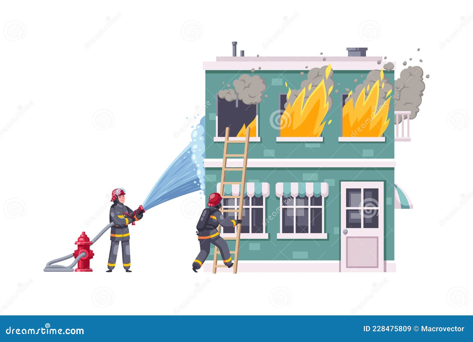 Firefighters Cartoon Stock Photo | CartoonDealer.com #25729686