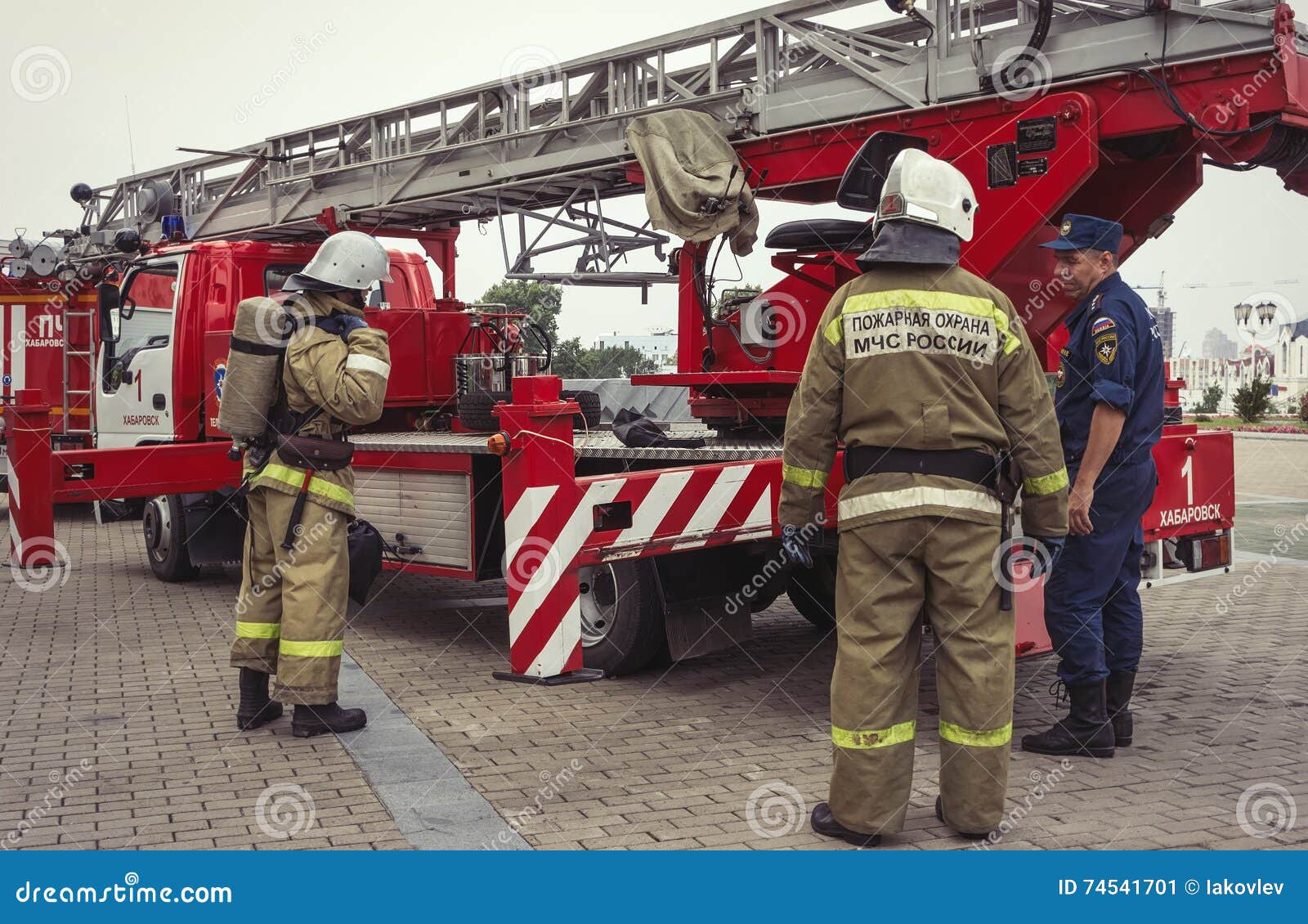 The Firefighters Check Their Equipment. Editorial Photo - Image of ...