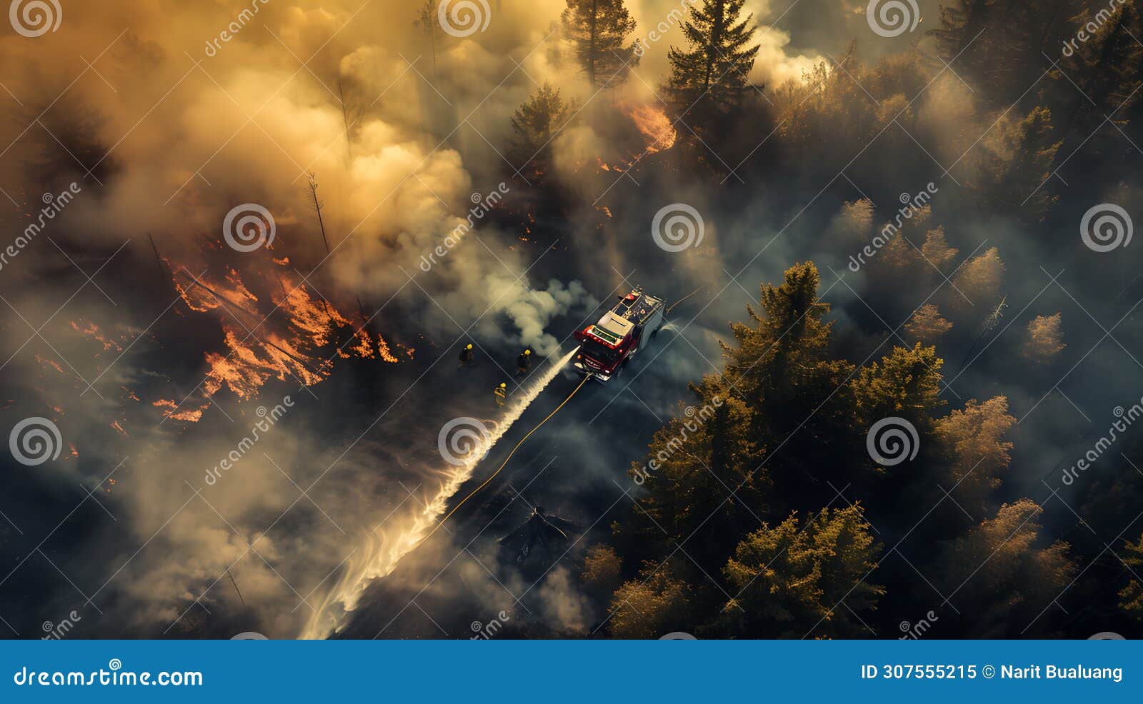 Firefighters Control a Forest Fire Spreading in a Dense Forest with ...