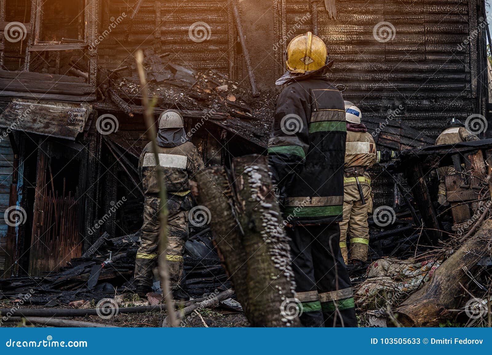 Firefighters Extinguish the Fire Editorial Stock Photo - Image of house ...