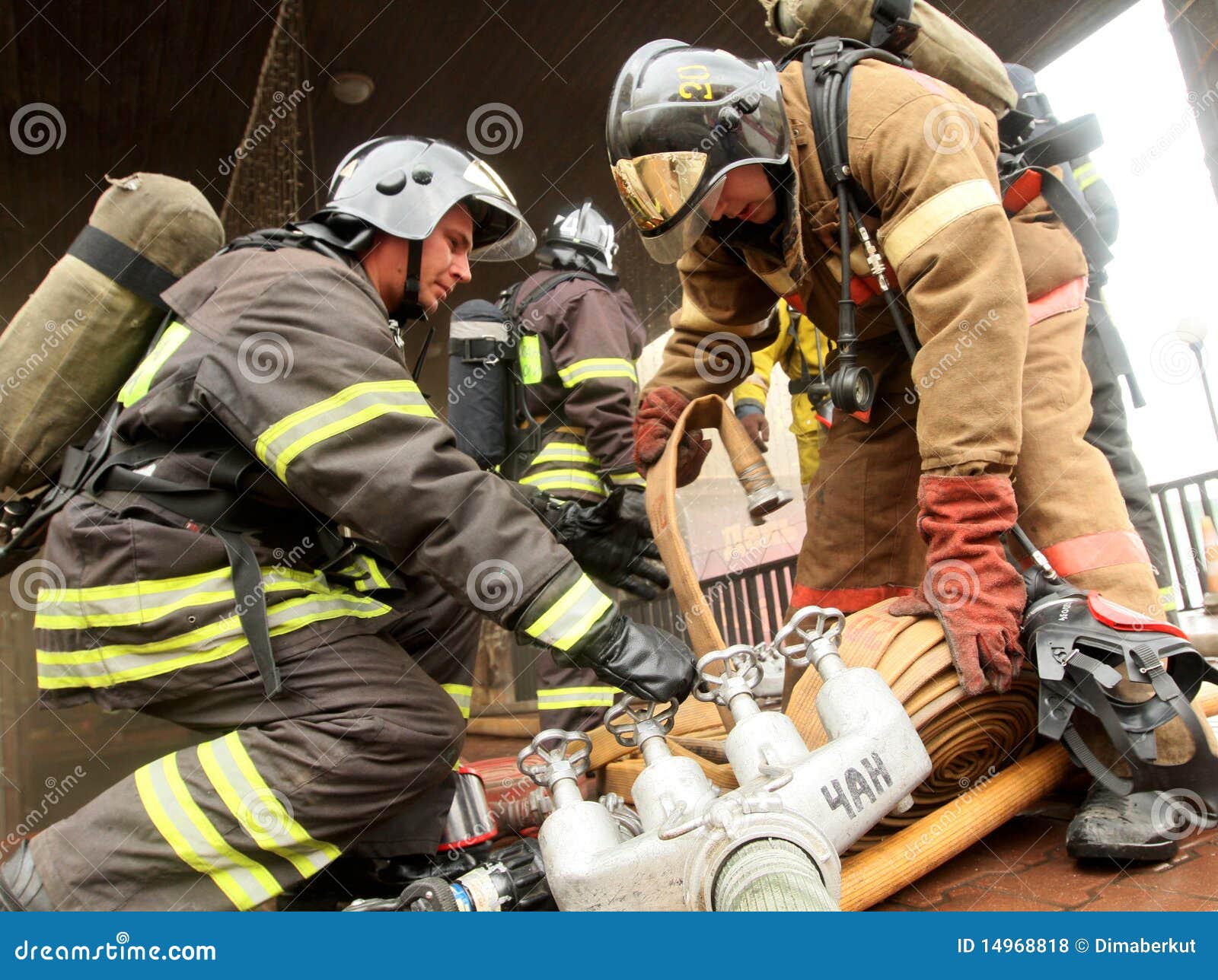 Firefighters Extinguishing House Fire. Editorial Image | CartoonDealer ...