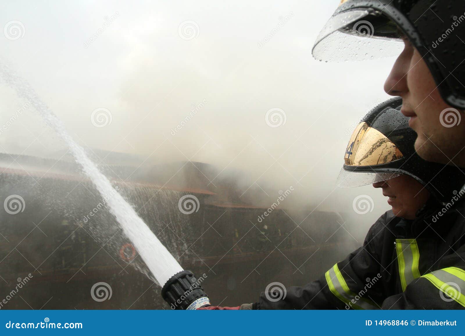 Firefighters Extinguishing House Fire. Editorial Image | CartoonDealer ...