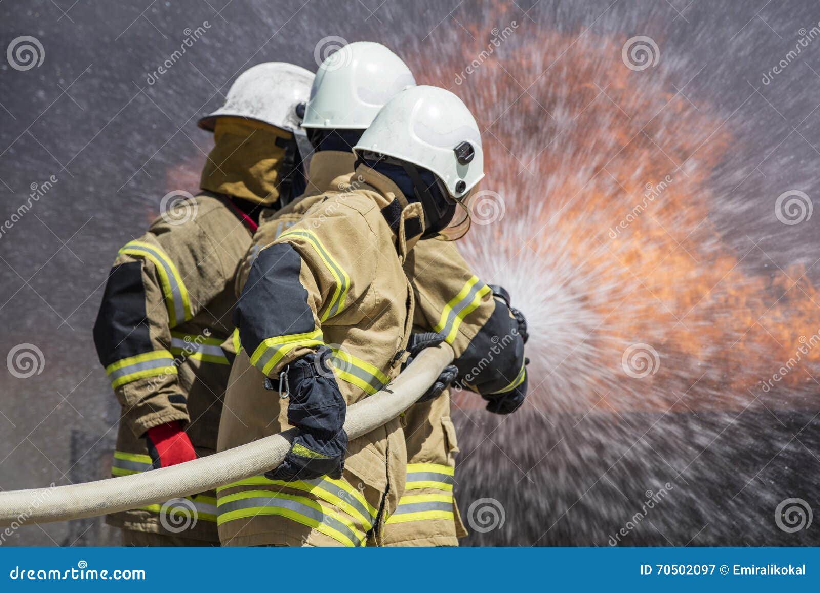 Firefighters Extinguishing House Fire. Editorial Photography - Image of ...