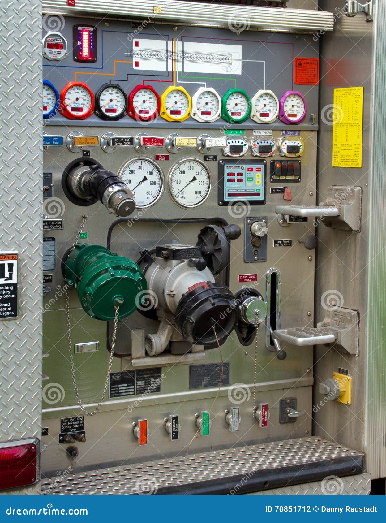 Firefighters Fire Engine Control Panel Editorial Photography - Image of ...