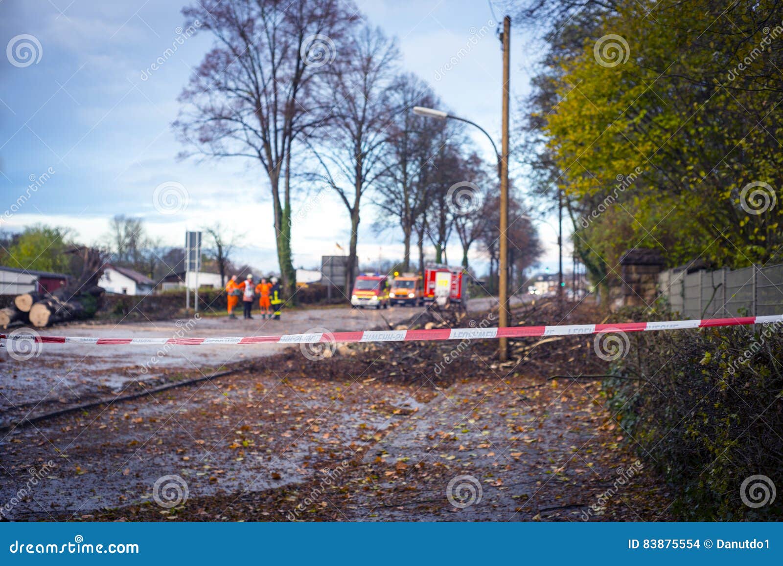 Firefighters and Fire Engine at a Major Incident Stock Photo - Image of ...