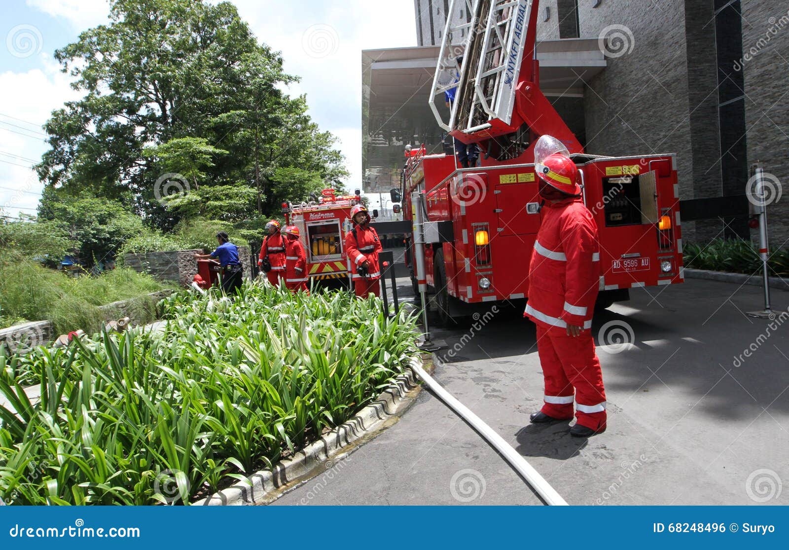 Firefighters editorial photo. Image of solo, preparing - 68248496