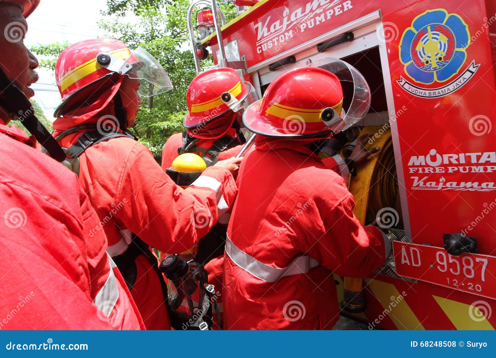 Firefighters editorial stock photo. Image of exercise - 68248508