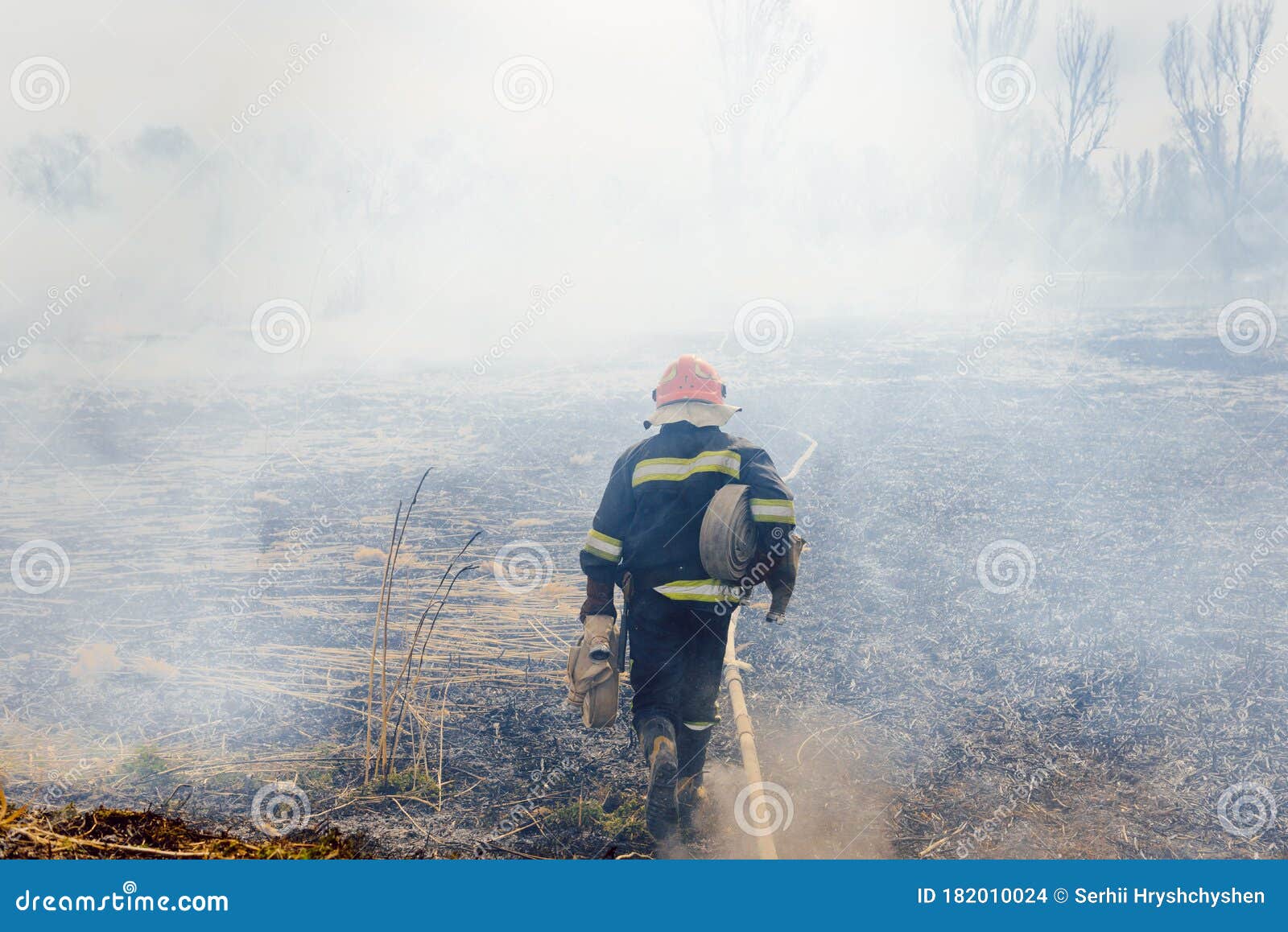Firefighters Helped Battle a Wildfire Stock Photo - Image of battle ...