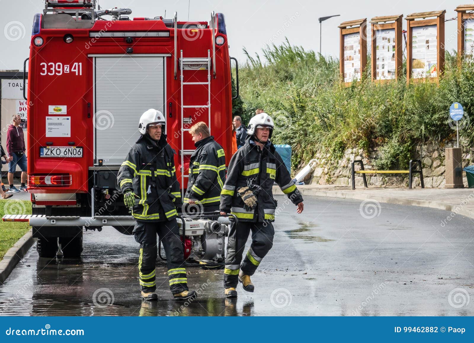 Firefighters Preparing for a Job Editorial Photography - Image of pump ... Firefighters Preparing for a Job Editorial Photography - Image of pump ...