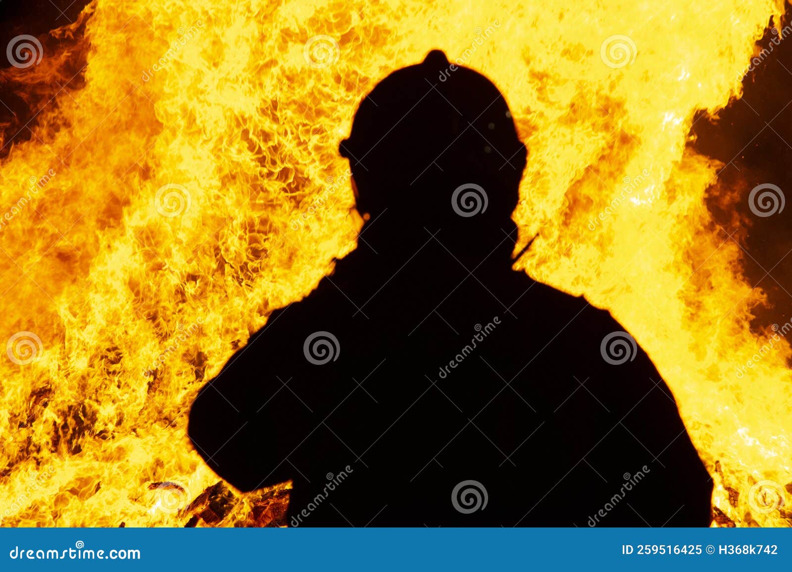 Firefighters Putting Out a Fire. Destruction and Disaster Stock Image ...