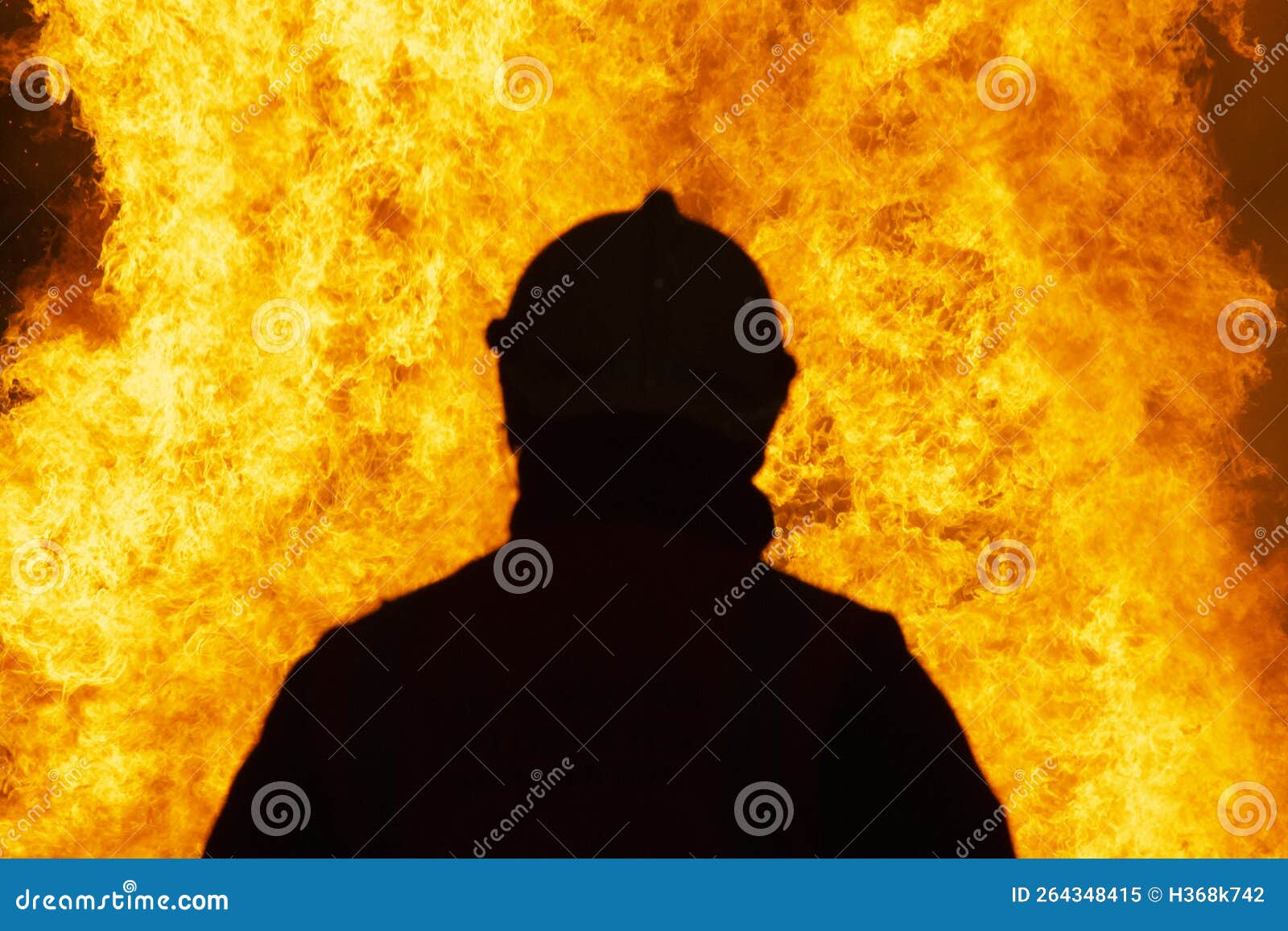 Firefighters Putting Out a Fire. Destruction and Disaster Stock Image ...