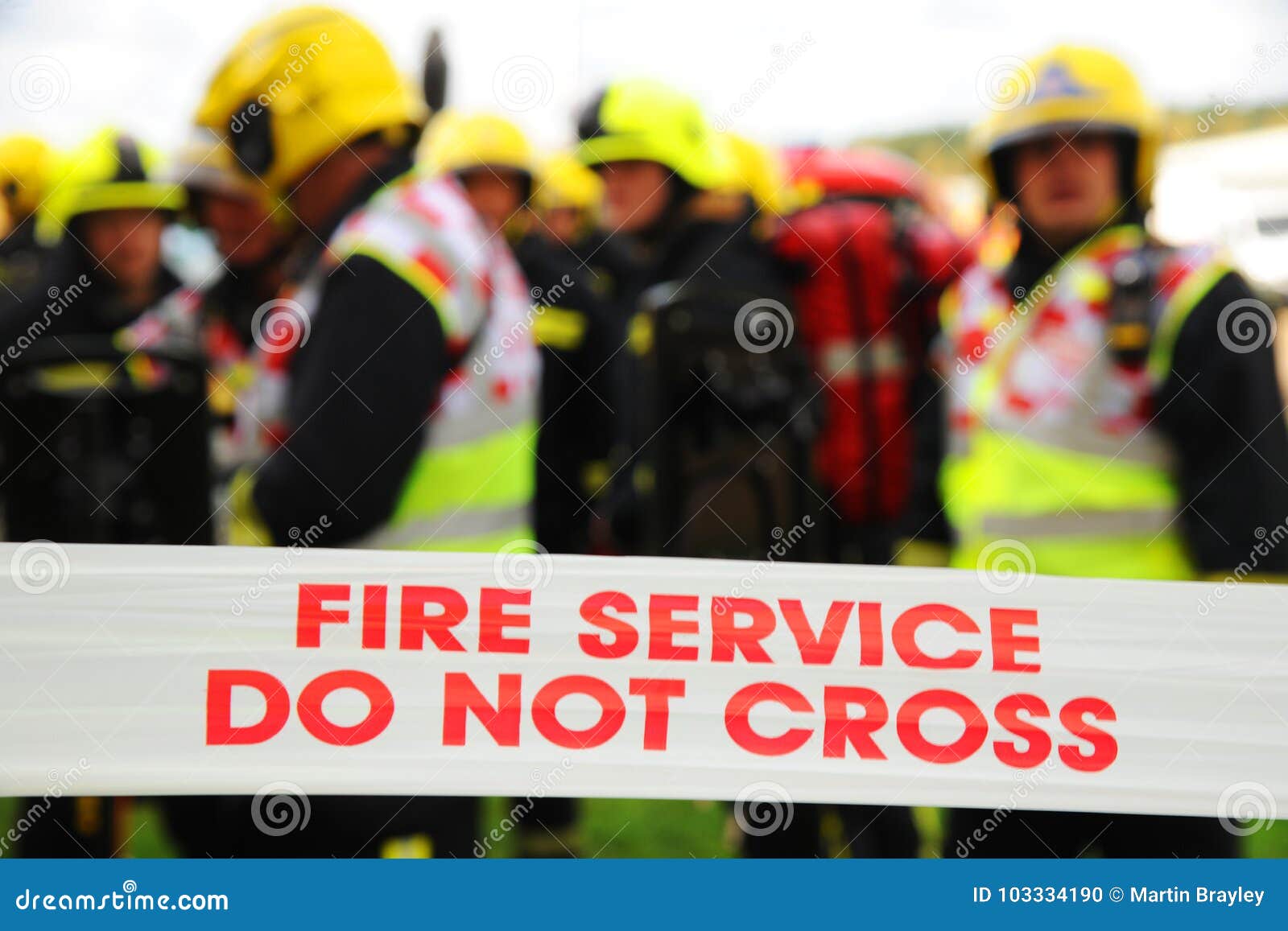 Firefighters Behind the Cordon at a Fire. Editorial Image - Image of ...