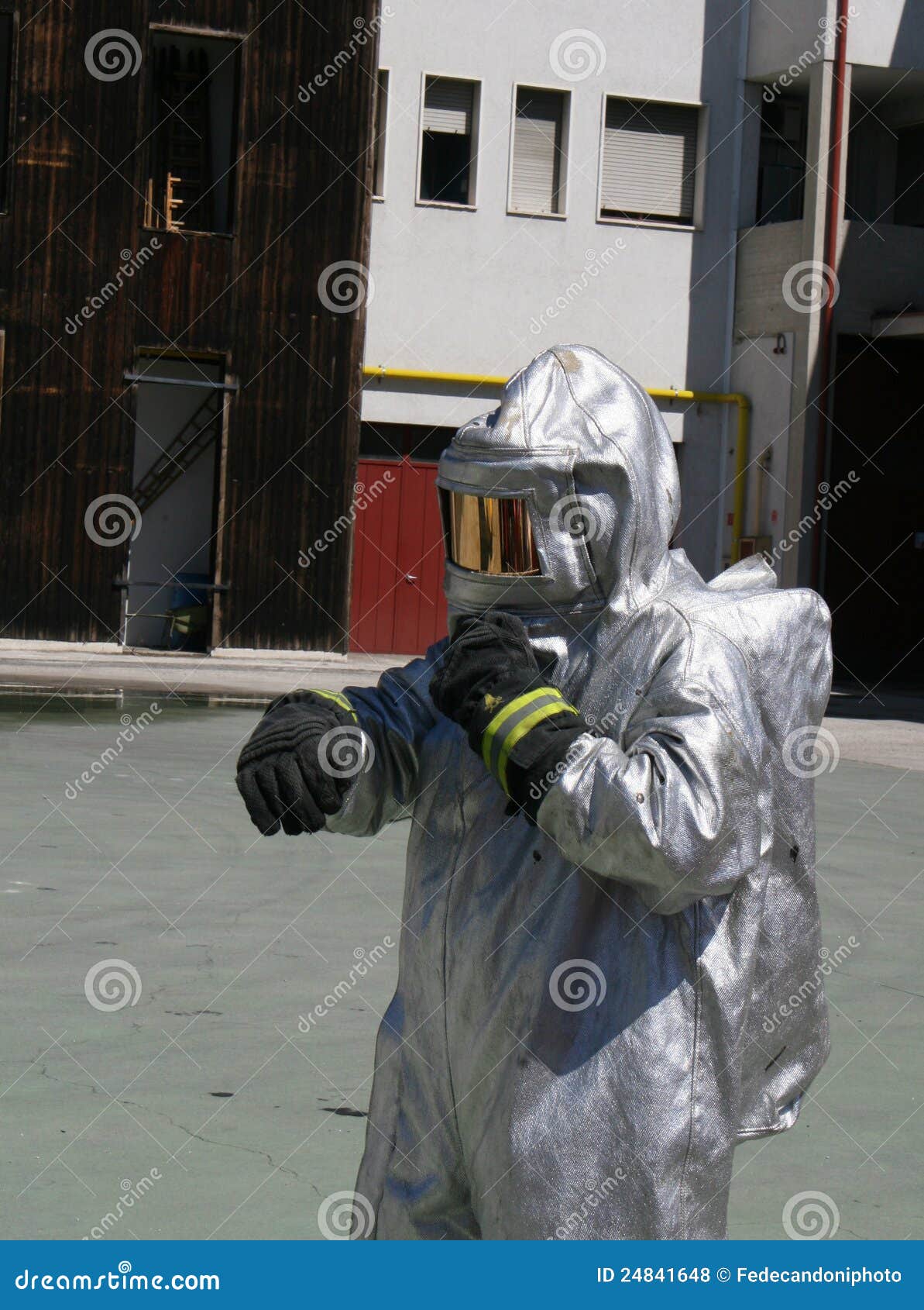 Firefighters with Special Suit Against Radiation Stock Photo - Image of ...