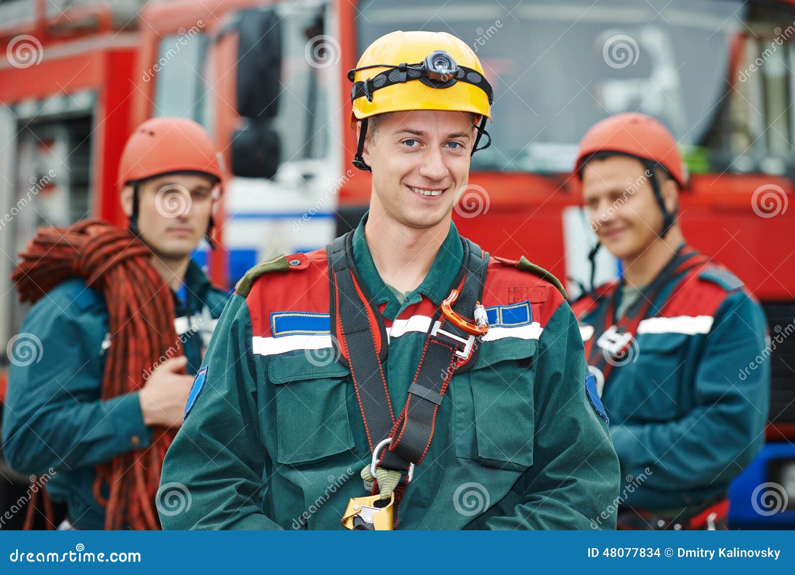 Firefighters team stock photo. Image of fighter, duty - 48077834