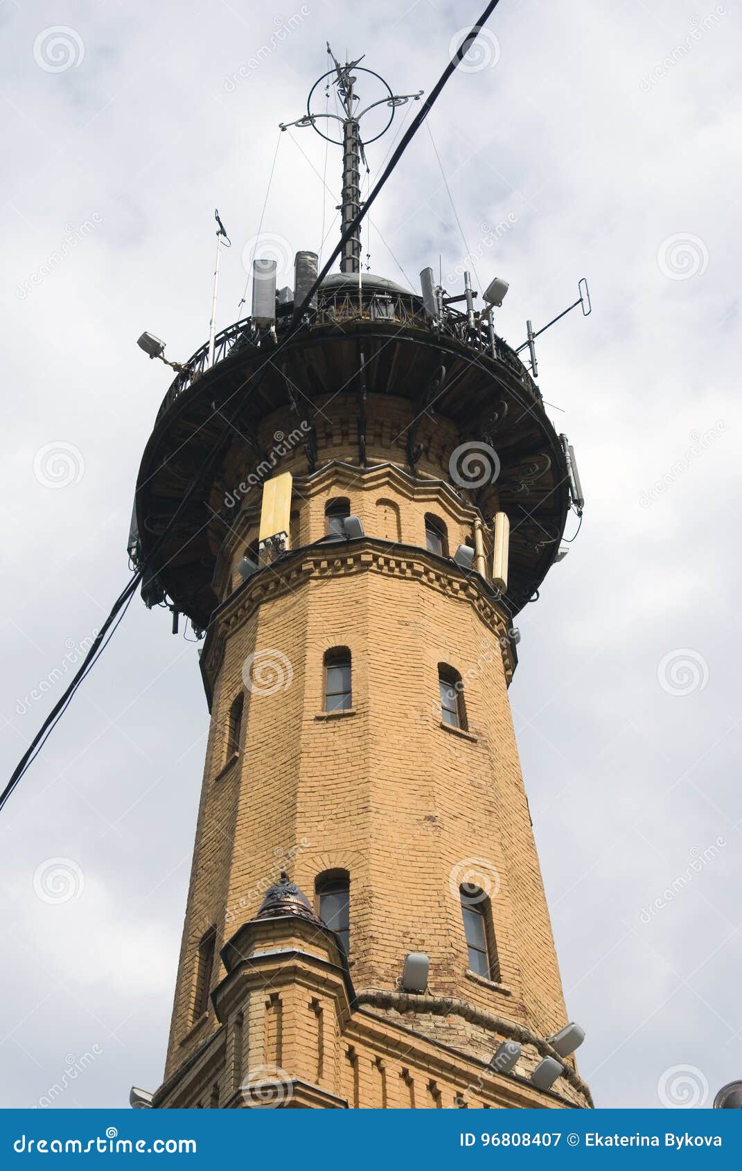 Firefighters Tower in Moscow, Built in 1880-es. Stock Image - Image of ...